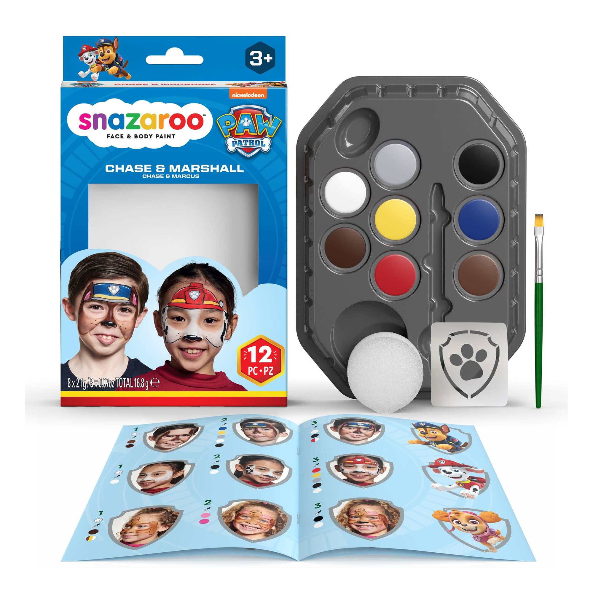 Snazaroo Paw Patrol Chase and Marshall Face Painting Kit | Hobbycraft