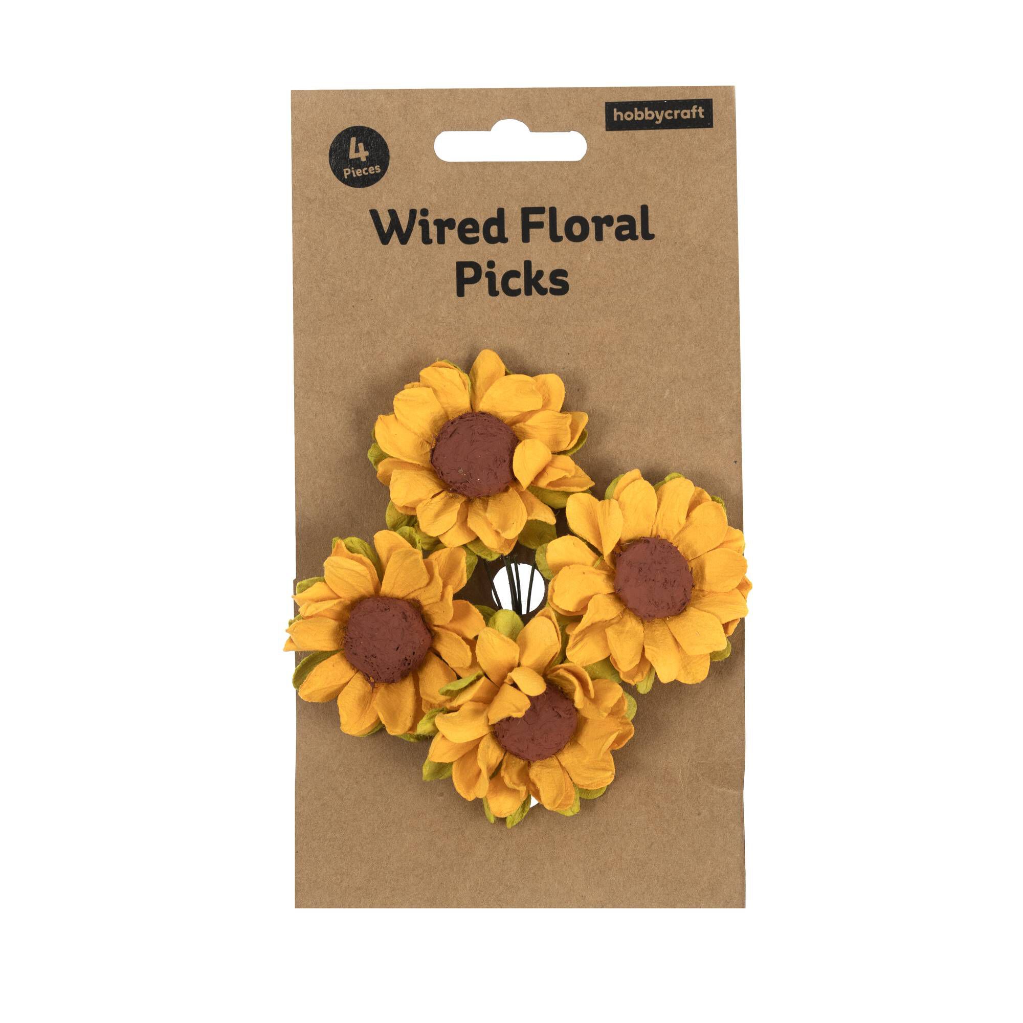 Handmade Paper Sunflowers 4 Pack | Hobbycraft