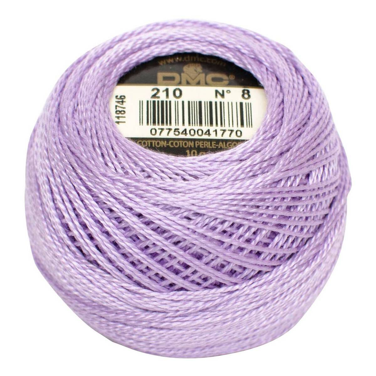 DMC Purple Pearl Cotton Thread on a Ball Size 8 80m (210) | Hobbycraft