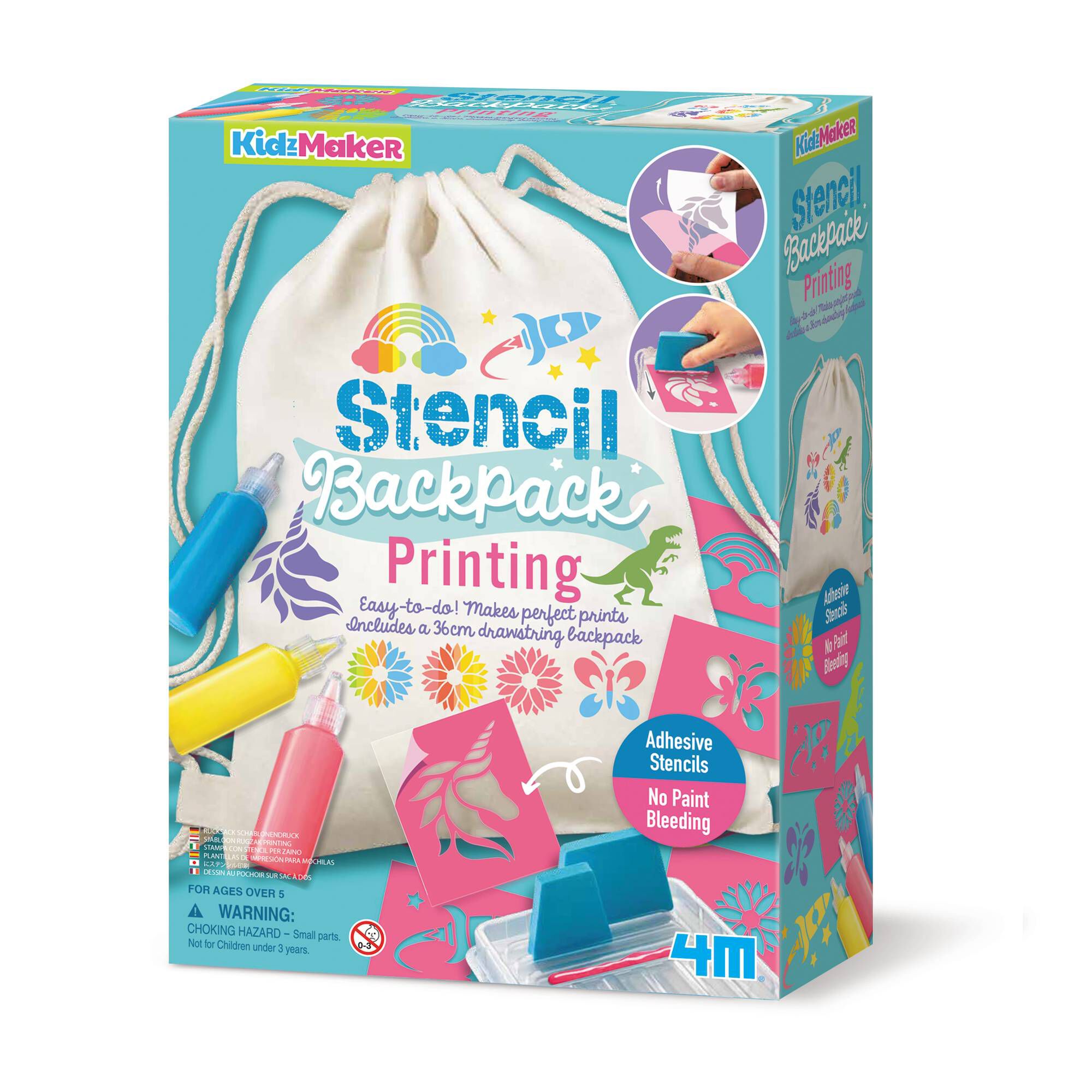 KidzMaker Stencil Backpack Printing | Hobbycraft