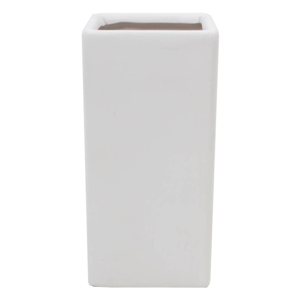 Unglazed Ceramic Square Vase 16cm x 8cm x 8cm | Hobbycraft