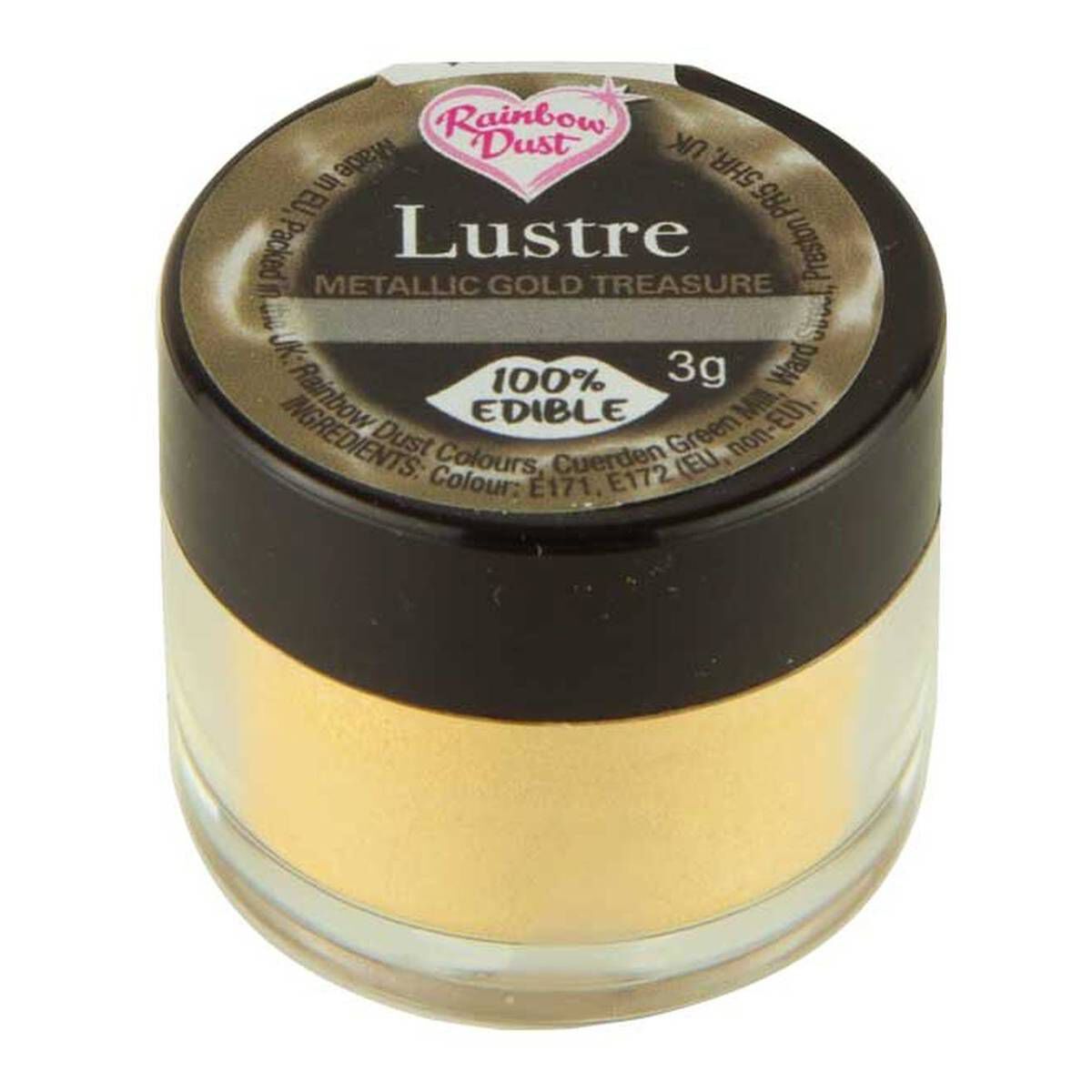 Rainbow Dust Gold Treasure Edible Silk Lustre Powder 3g | Hobbycraft