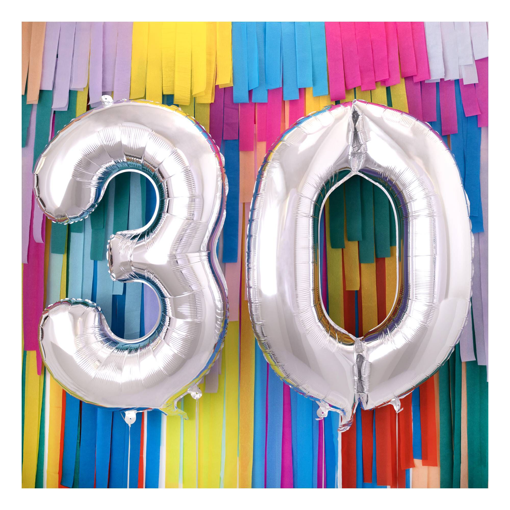 Extra Large Silver Foil Number 0 Balloon | Hobbycraft