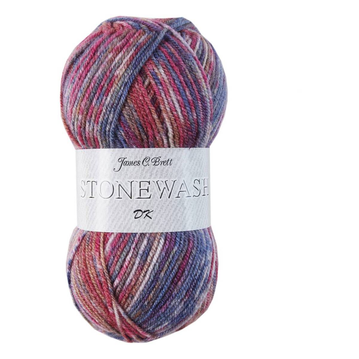 James C Brett Denim Raspberry Mix Stonewash DK Yarn 100g | Hobbycraft