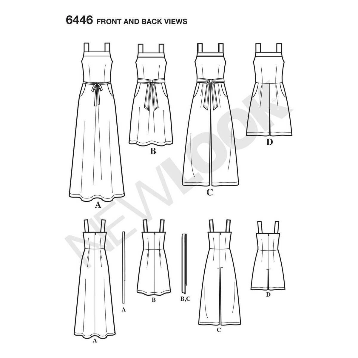 New Look Women's Jumpsuit and Dress Sewing Pattern 6446 | Hobbycraft