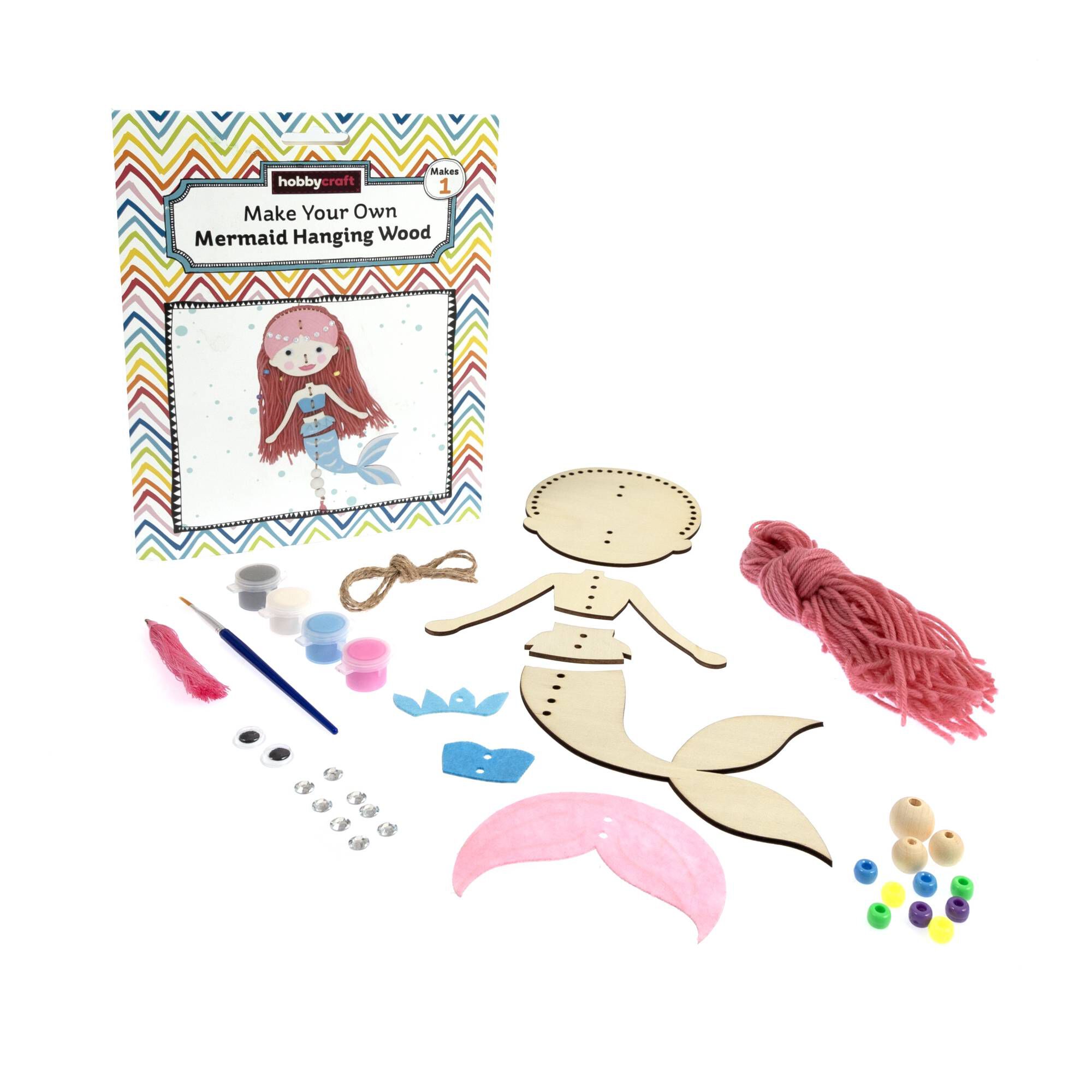 Make Your Own Hanging Wood Mermaid Kit | Hobbycraft