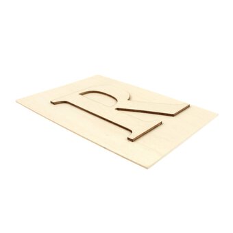 Wooden Letter R Plaque 10cm x 15cm | Hobbycraft