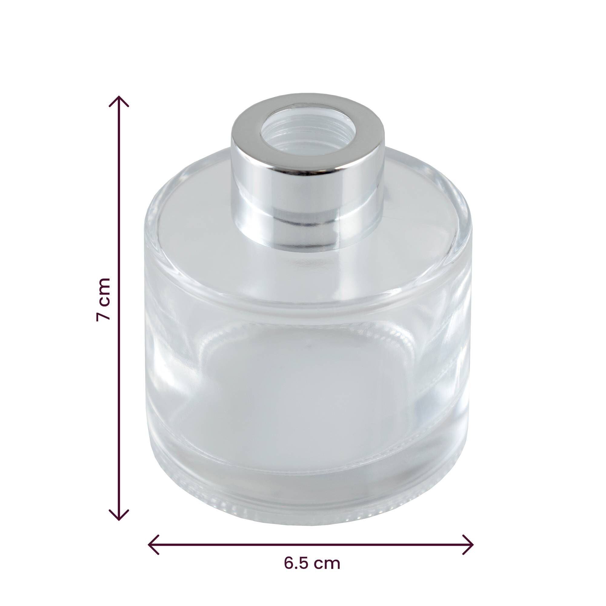 Clear Round Diffuser Glass Jar 7.5cm | Hobbycraft