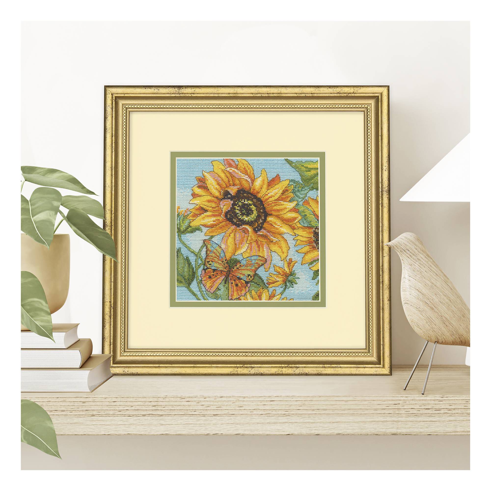 Dimensions Sunflower Garden Counted Cross Stitch Kit 14cm x 14.5cm ...