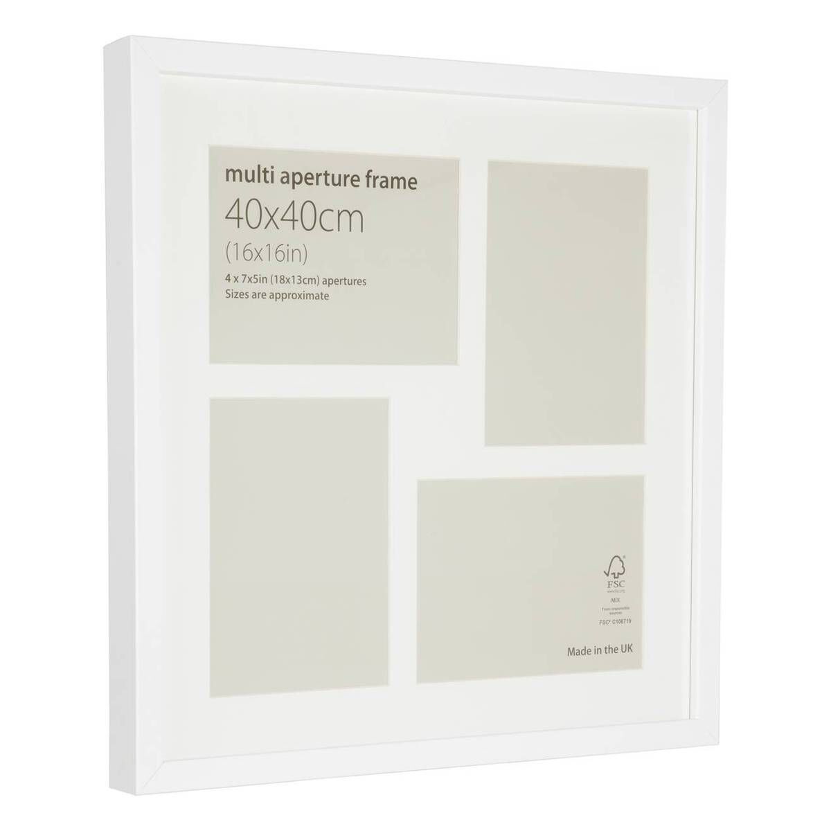 White Multi-Aperture Frame 40cm x 40cm | Hobbycraft