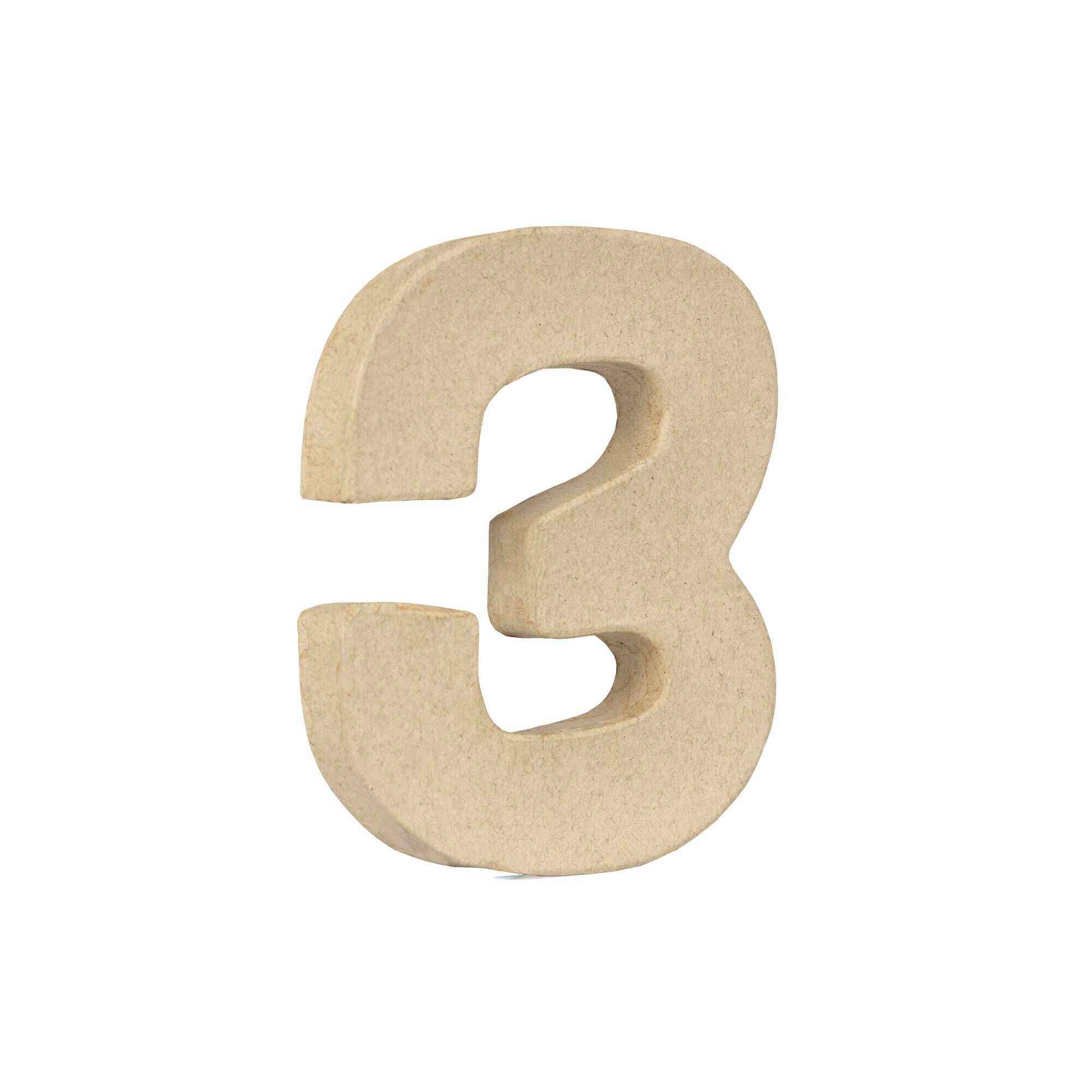 Mini Mache Number 3 10cm | Hobbycraft