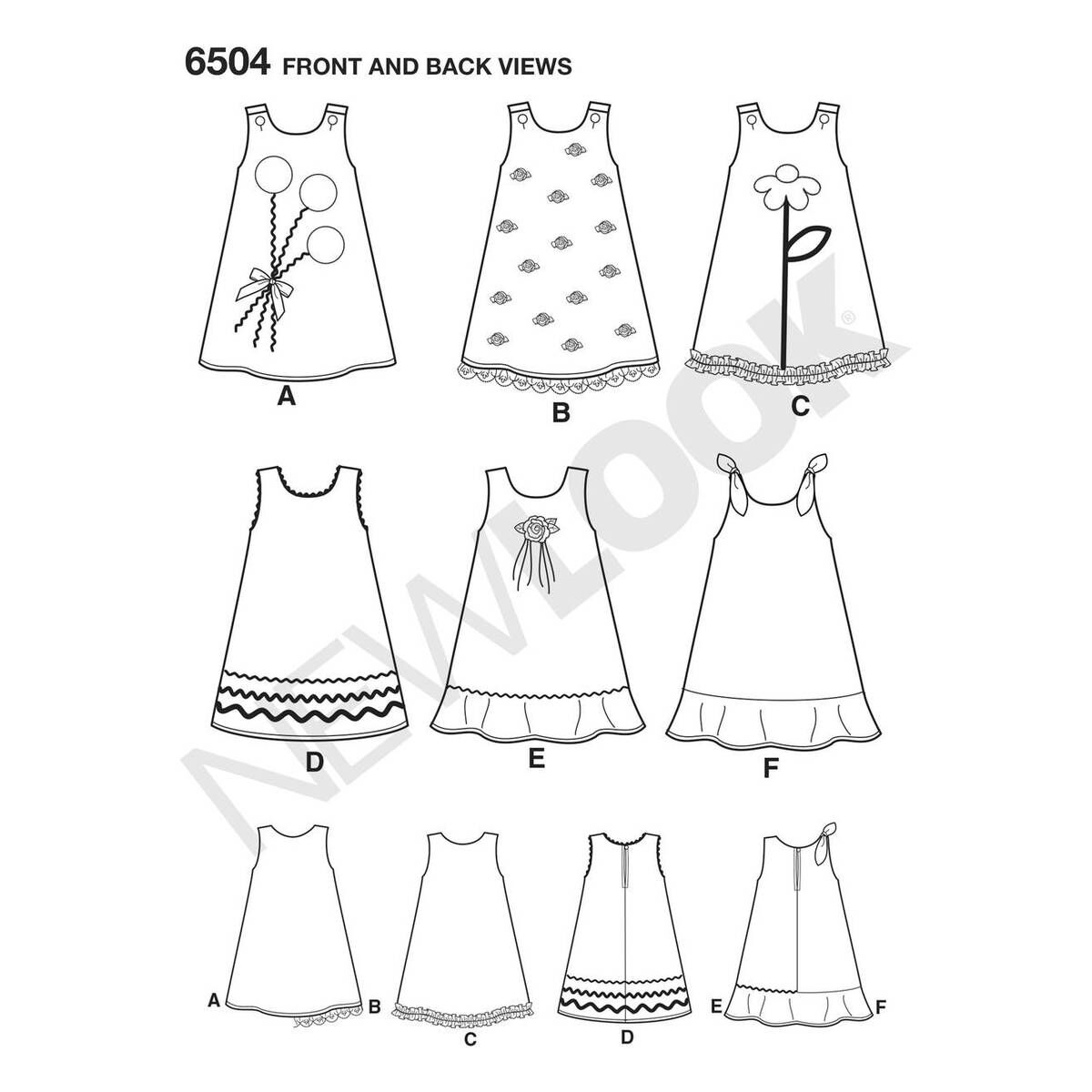New Look Child's Dress Sewing Pattern 6504 | Hobbycraft
