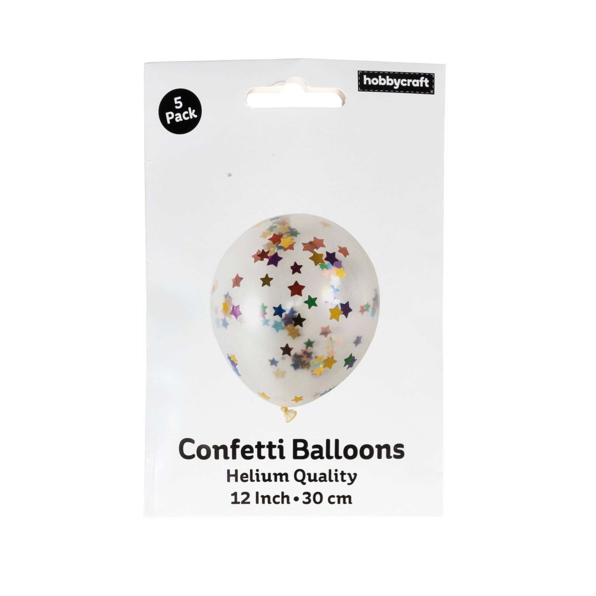 Pastel Star Confetti Balloons 5 Pack | Hobbycraft