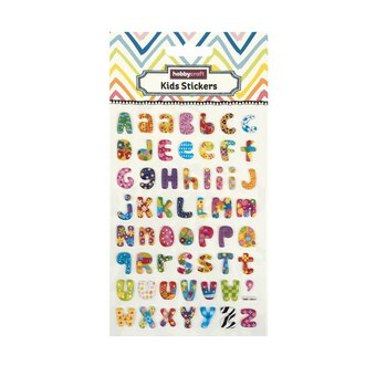 Mixed Print Alphabet Puffy Stickers | Hobbycraft