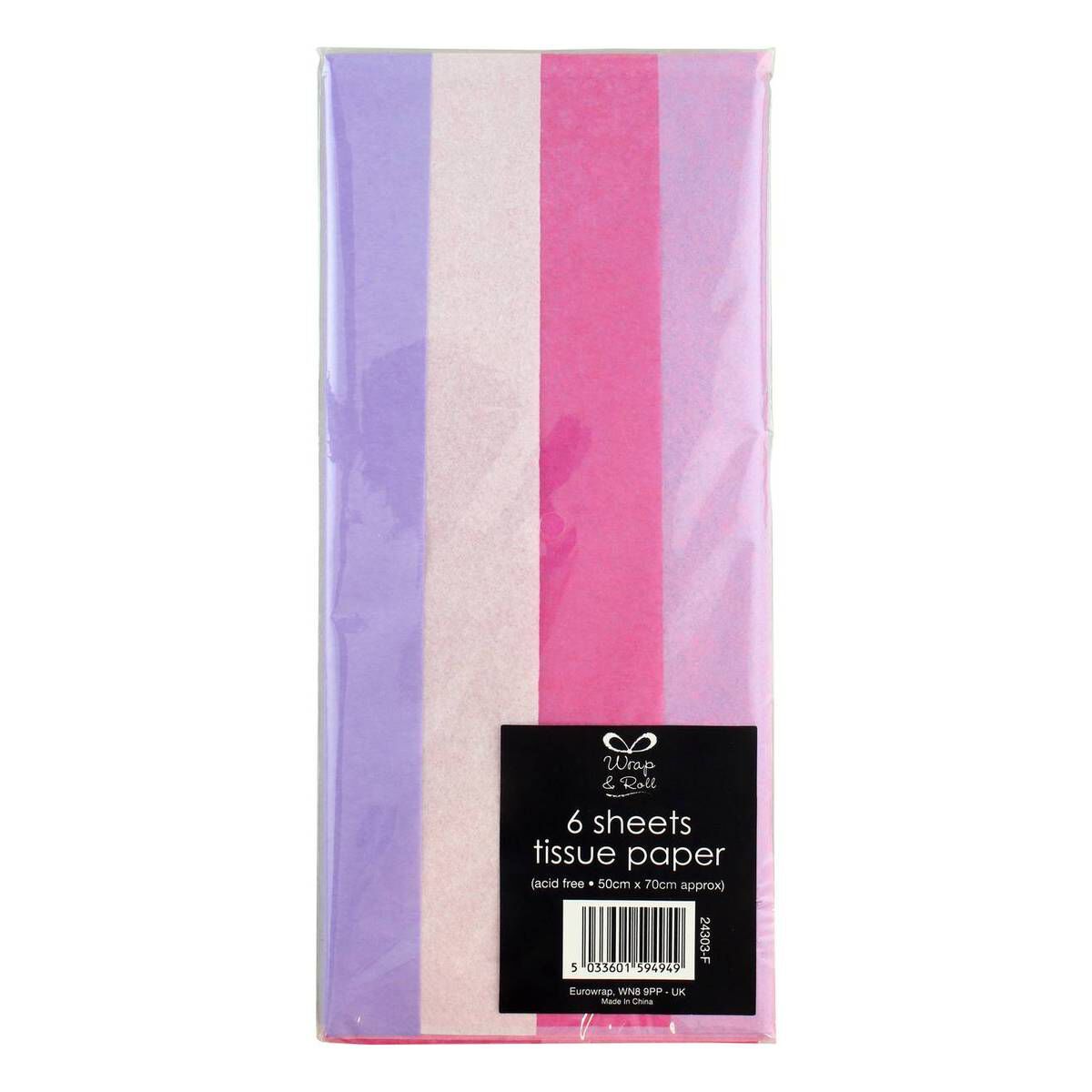 Shades of Pink Tissue Paper 6 Pack | Hobbycraft