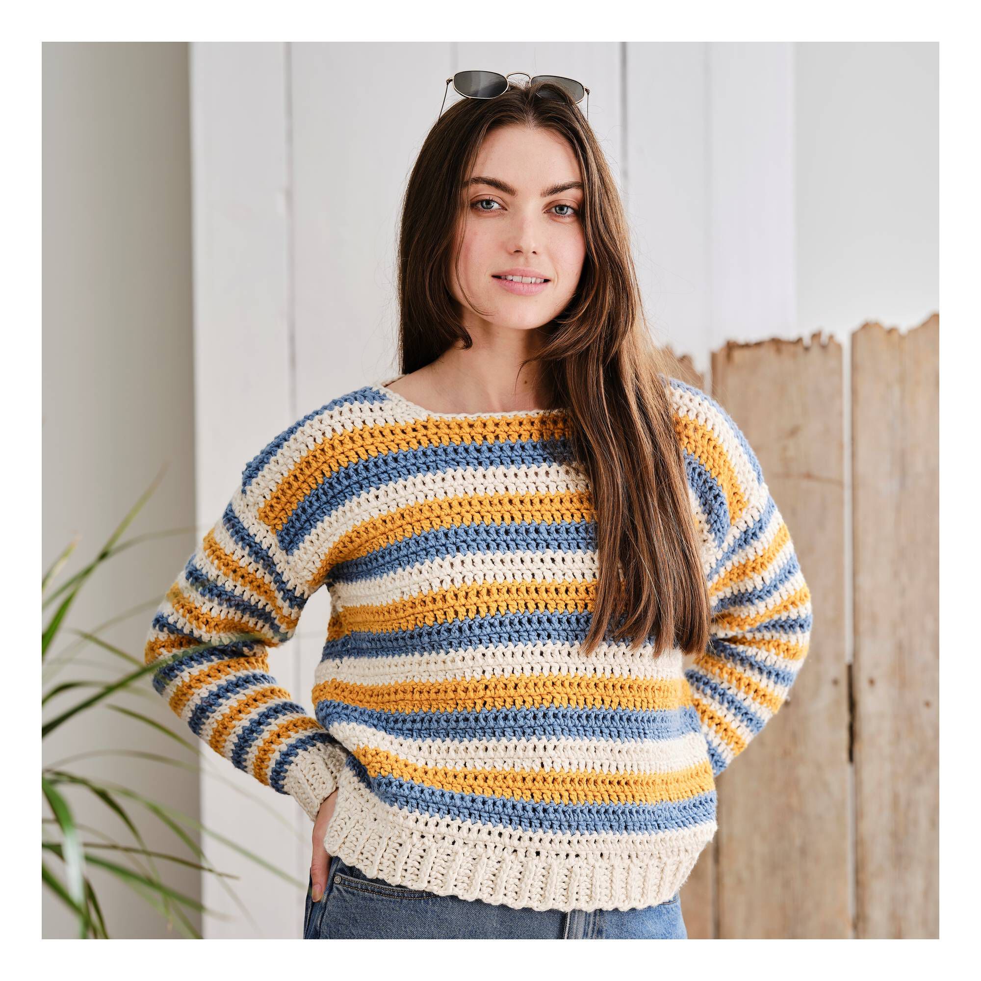 Knitcraft Chunky Stripe Jumper Digital Pattern 0295 | Hobbycraft