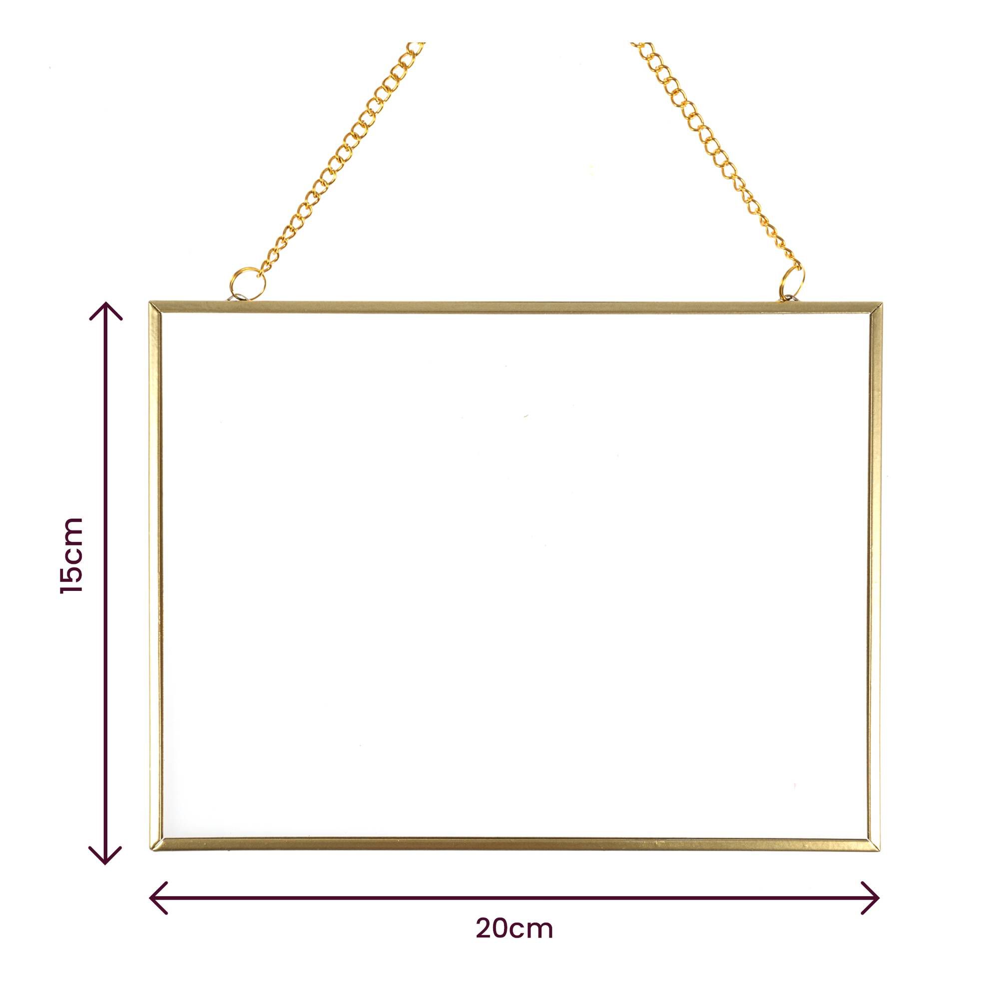 Glass Sign with Gold Frame 20cm x 15cm | Hobbycraft