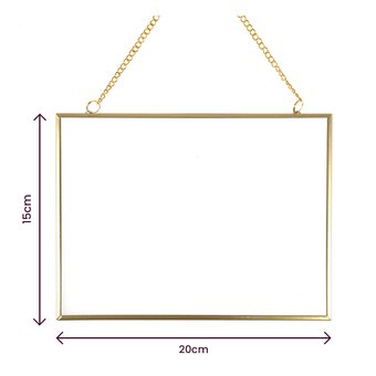 Glass Sign with Gold Frame 20cm x 15cm | Hobbycraft