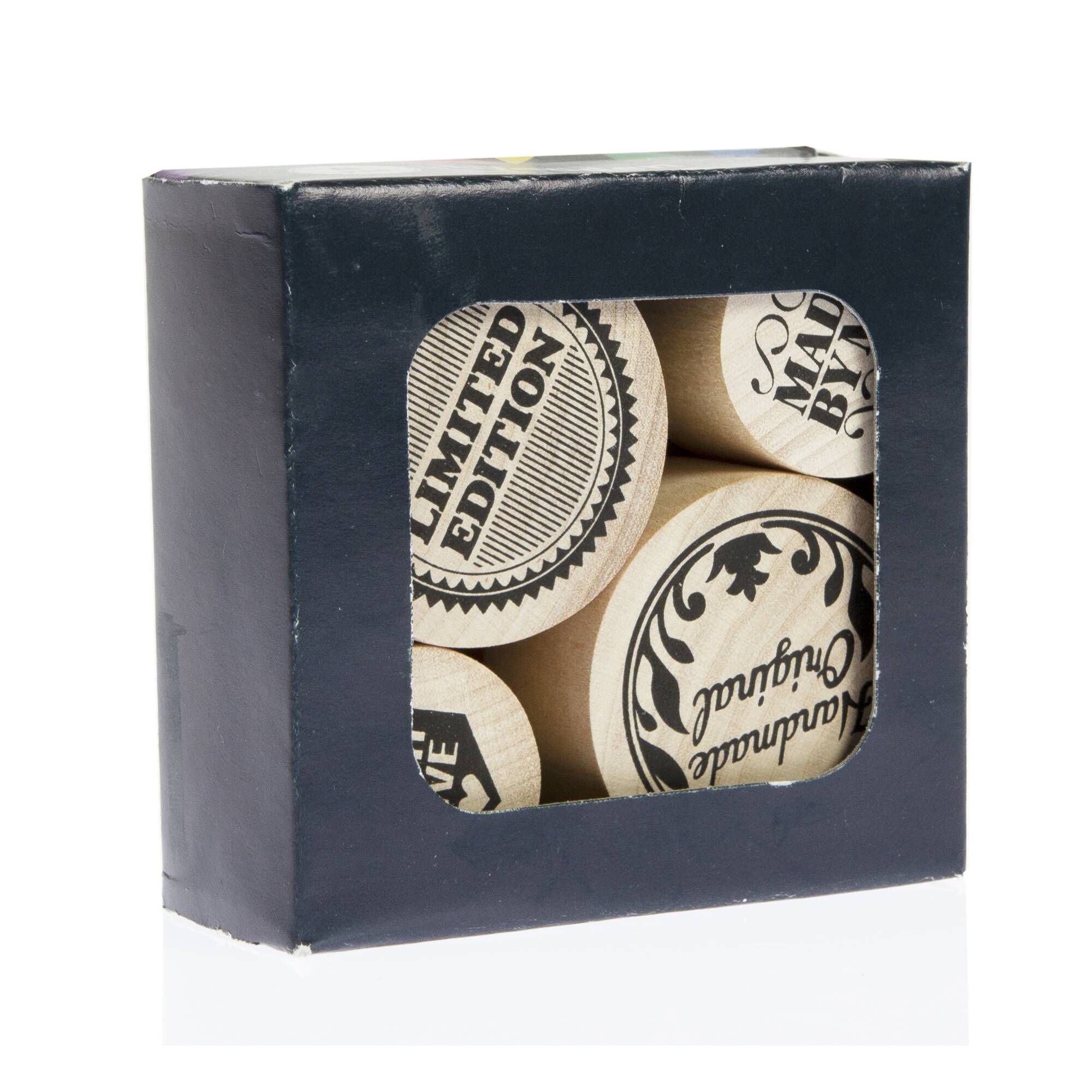 Handmade Wooden Stamp Set 4 Pieces | Hobbycraft