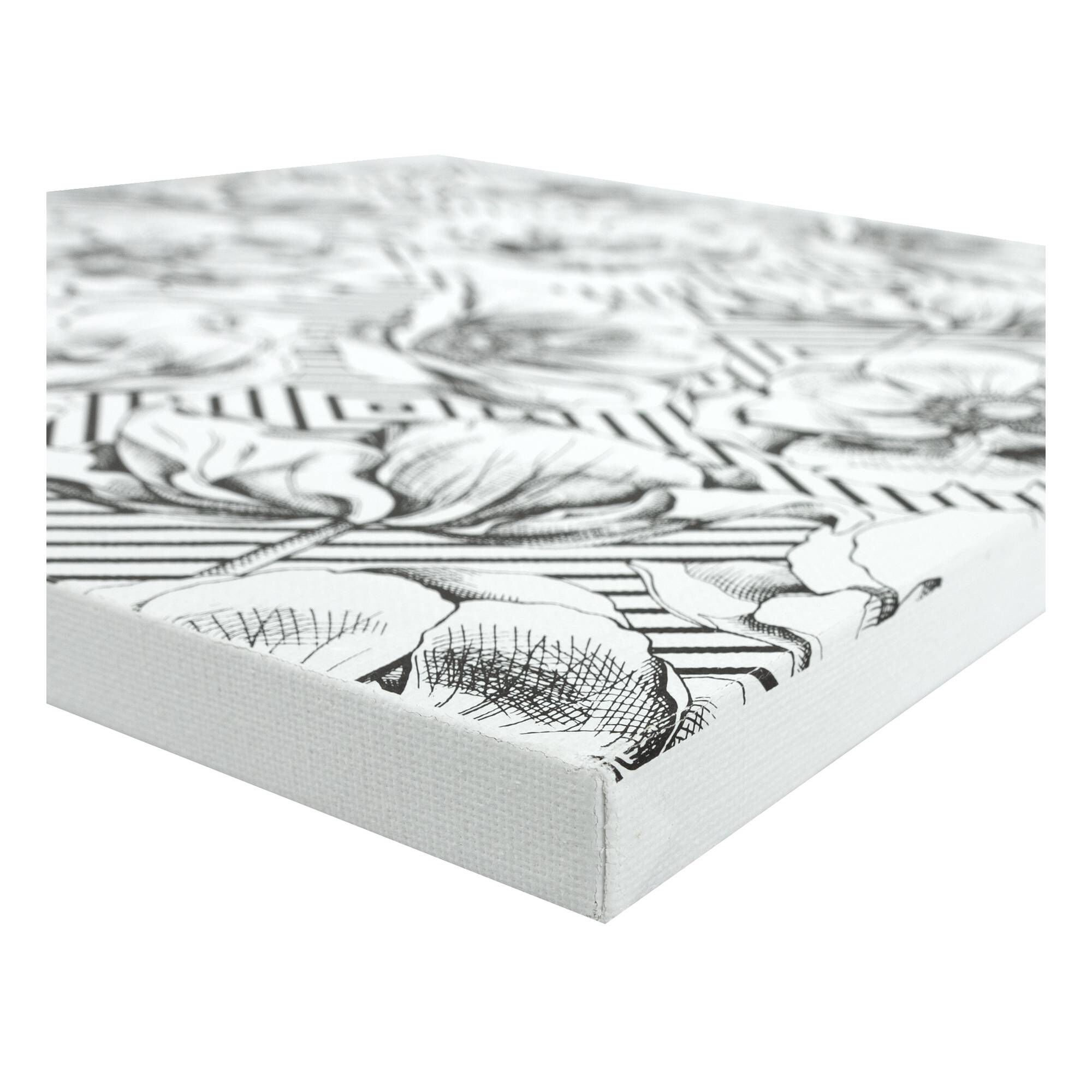 Floral Colour-In Canvas | Hobbycraft