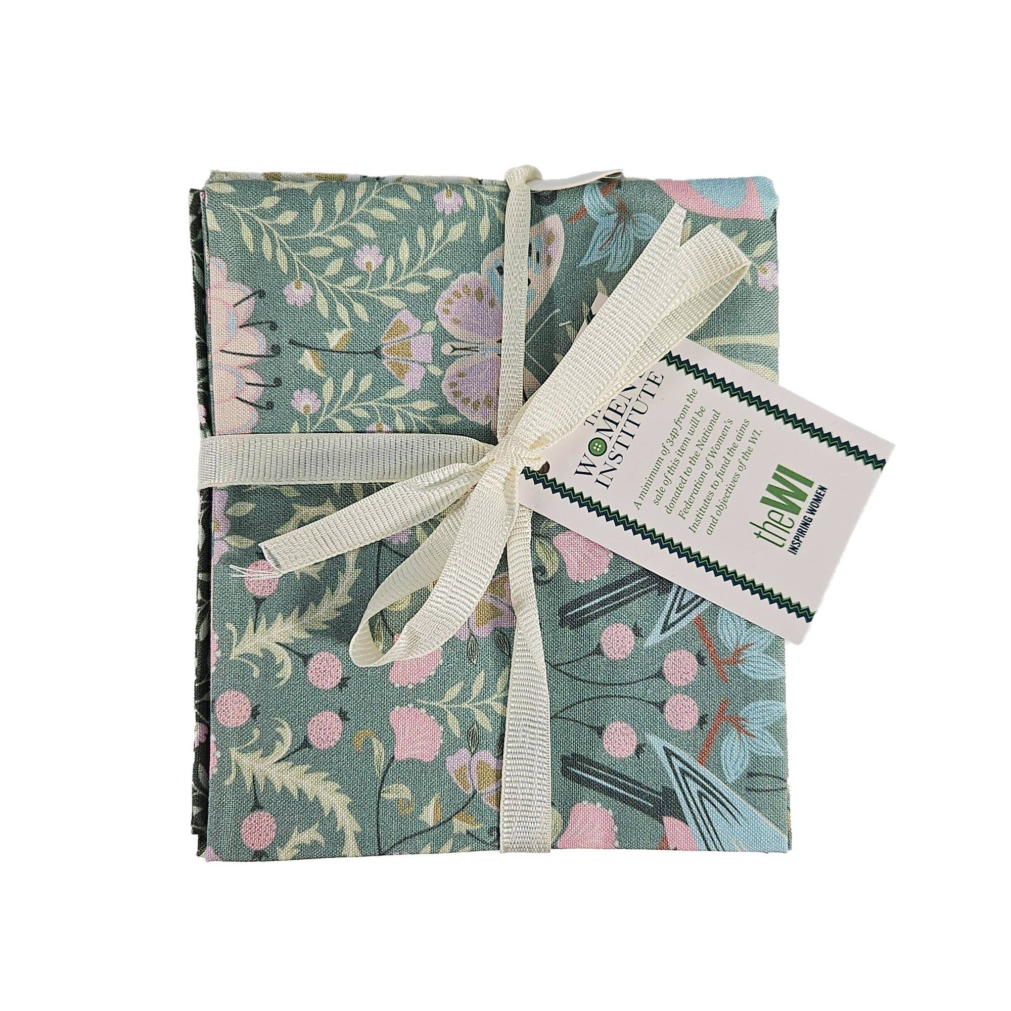 WI Garden Delight Sage Cotton Fat Quarters 5 Pack | Hobbycraft