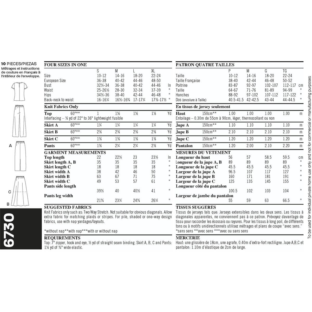 New Look Women's Separates Sewing Pattern 6730 | Hobbycraft