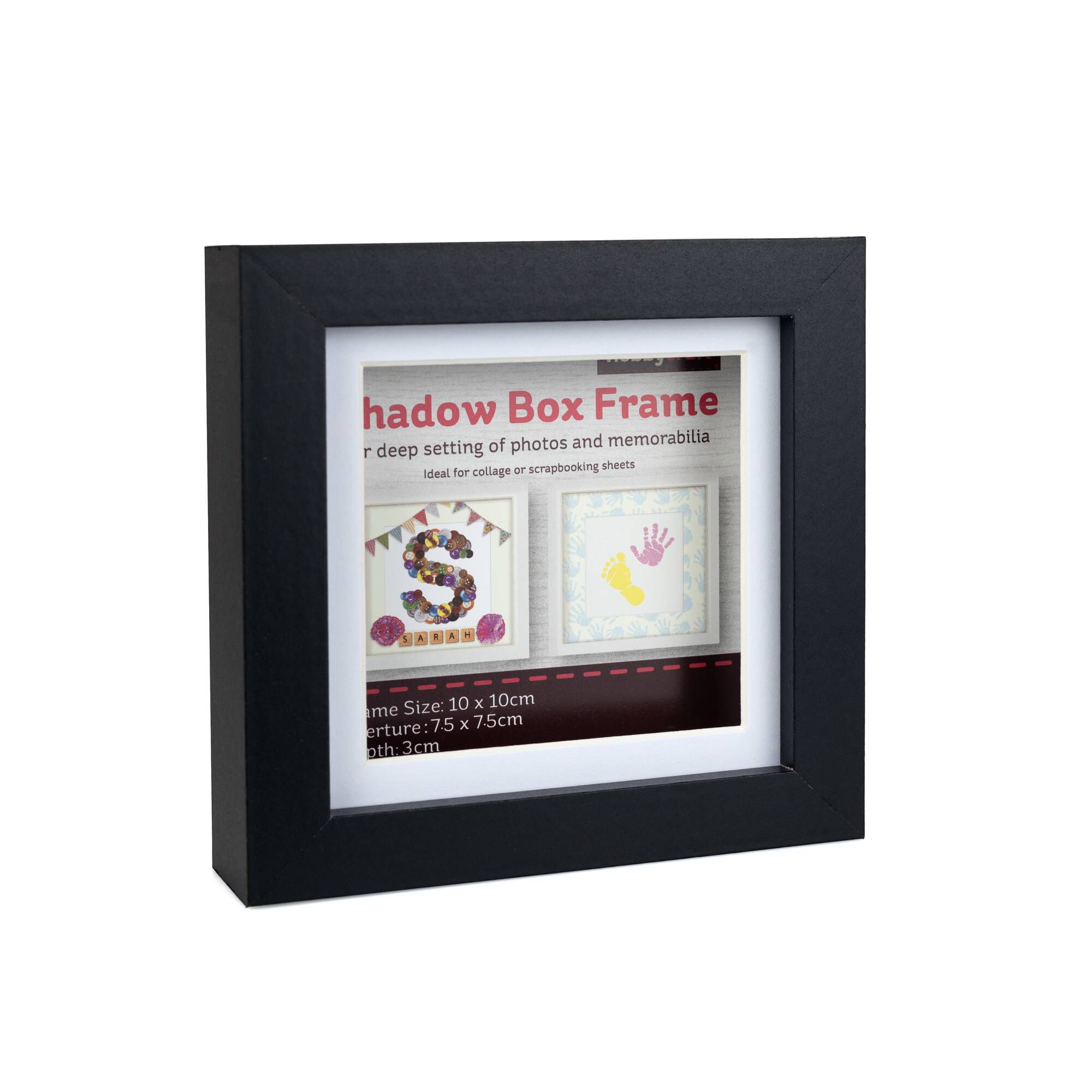 Black Shadow Box Frame 10cm x 10cm | Hobbycraft
