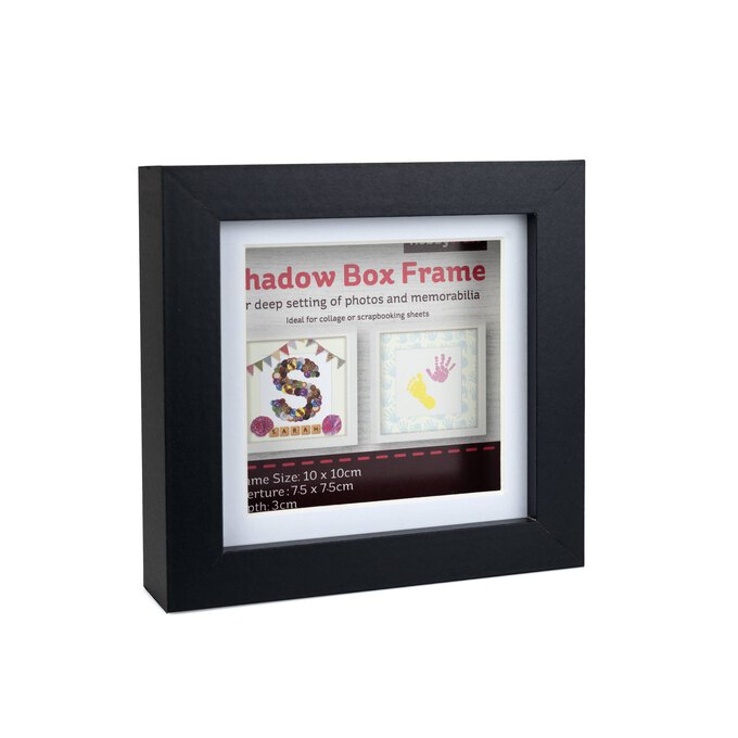 Black Shadow Box Frame 10cm x 10cm | Hobbycraft