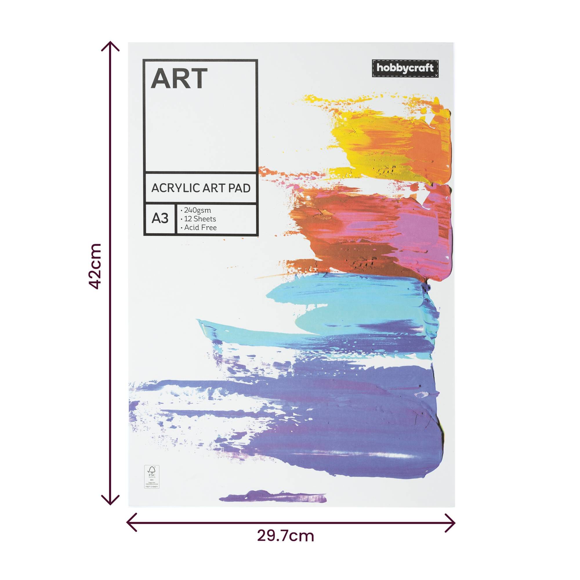 Acrylic Art Pad A3 12 Sheets | Hobbycraft
