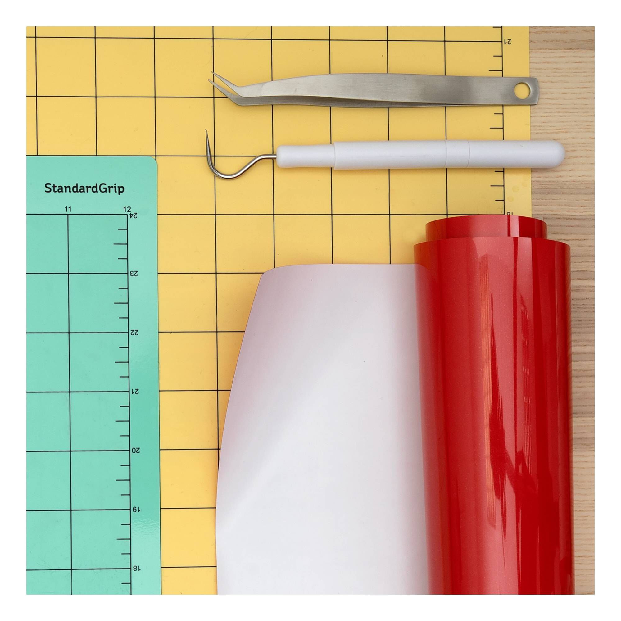 Siser Bright Red Easyweed Heat Transfer Vinyl 30cm x 50cm | Hobbycraft