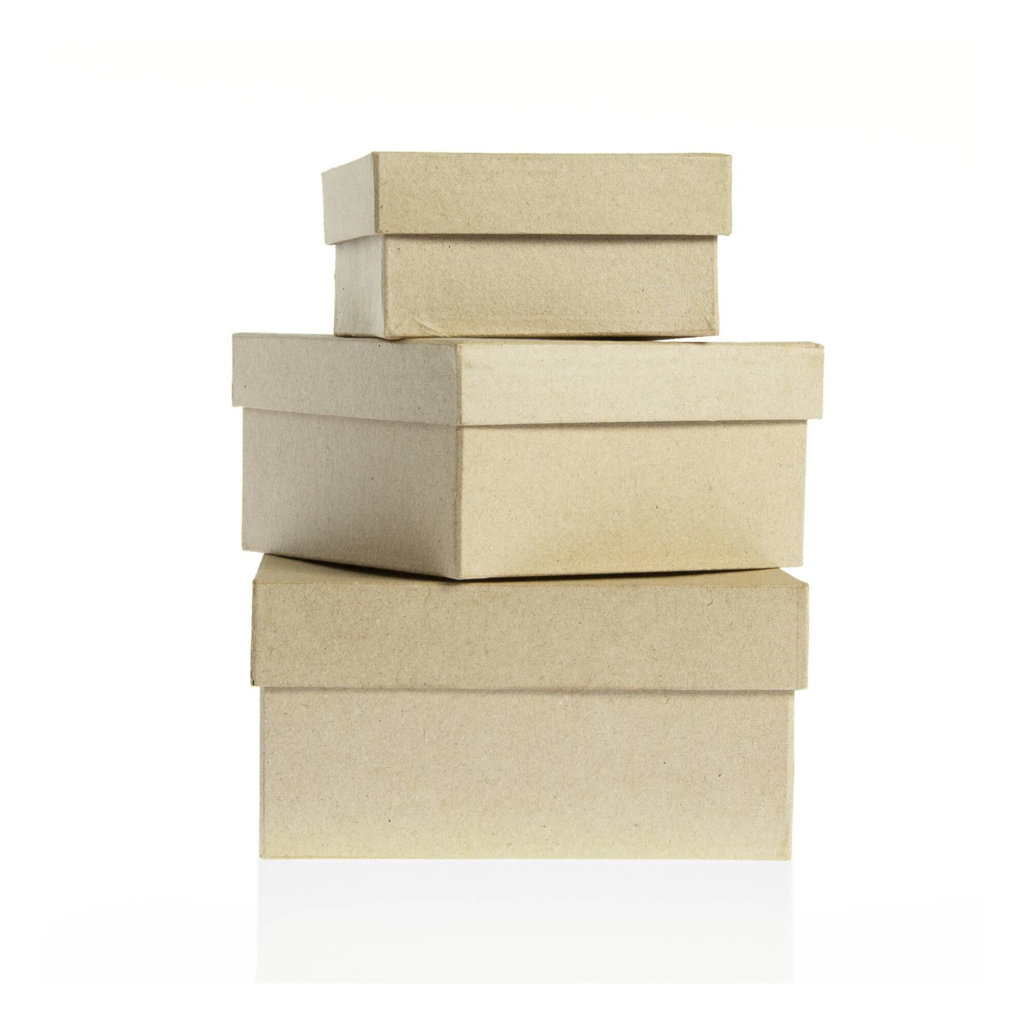 Mache Square Boxes 3 Pack | Hobbycraft