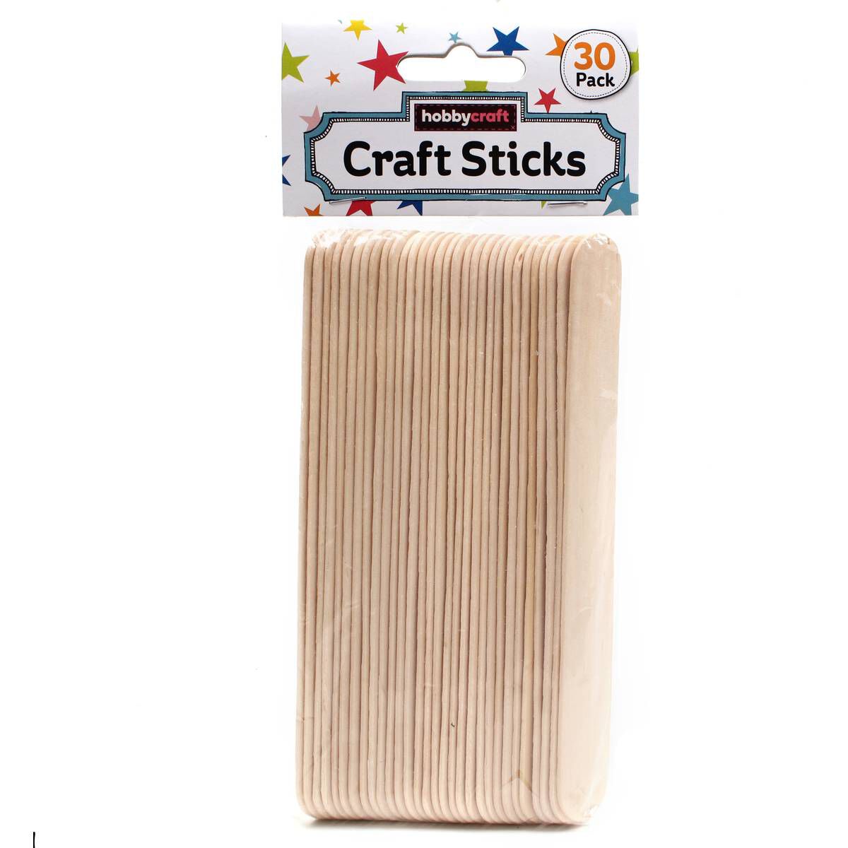 Natural Craft Sticks 30 Pack | Hobbycraft
