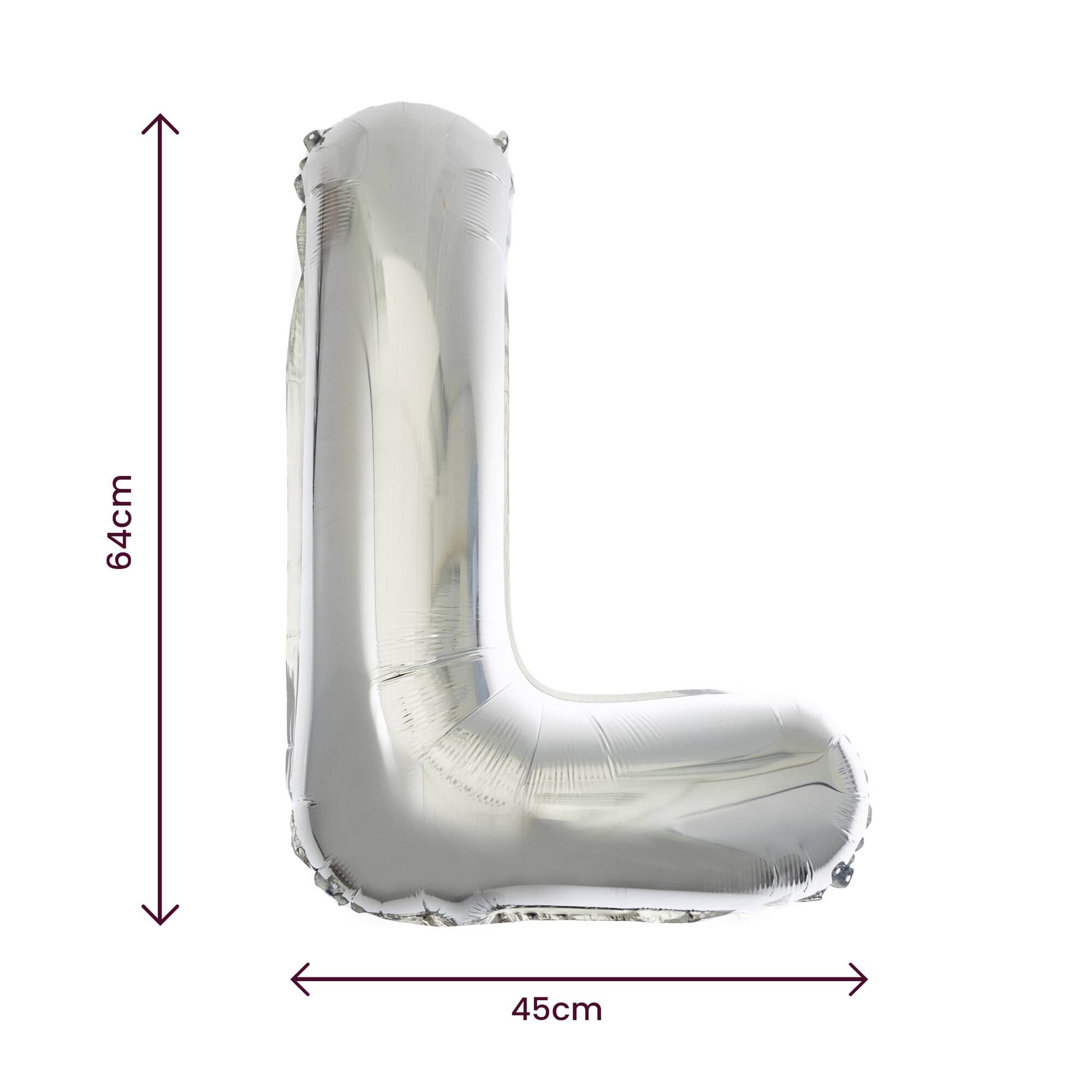 Extra Large Silver Foil Letter L Balloon | Hobbycraft