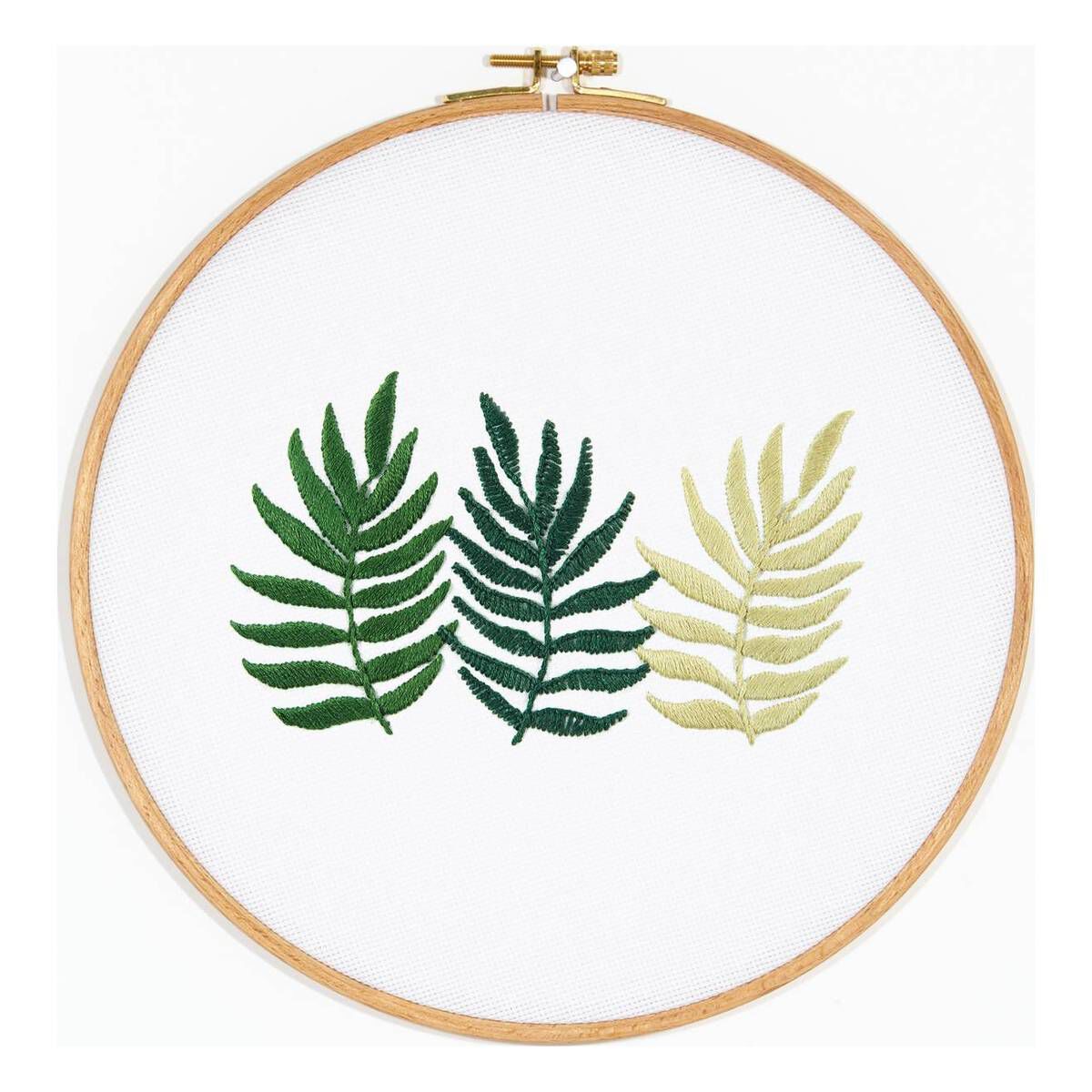 FREE PATTERN DMC Triple Fern Embroidery 0003 | Hobbycraft