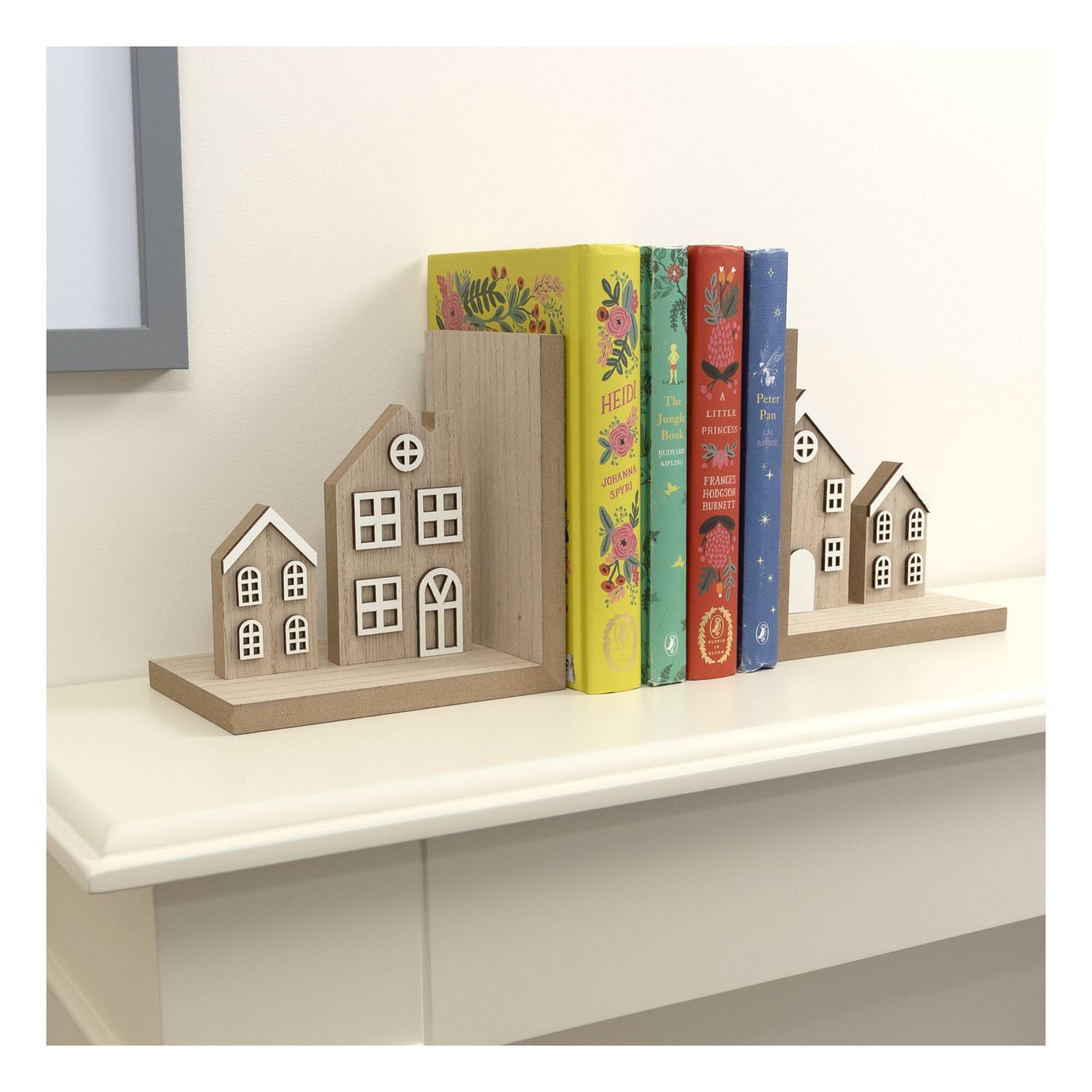 Wooden House Bookends 2 Pack | Hobbycraft