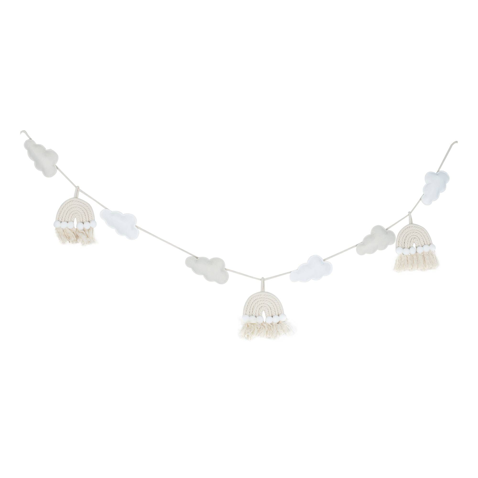 Ginger Ray Macramé Rainbows and Clouds Baby Bunting 2m | Hobbycraft