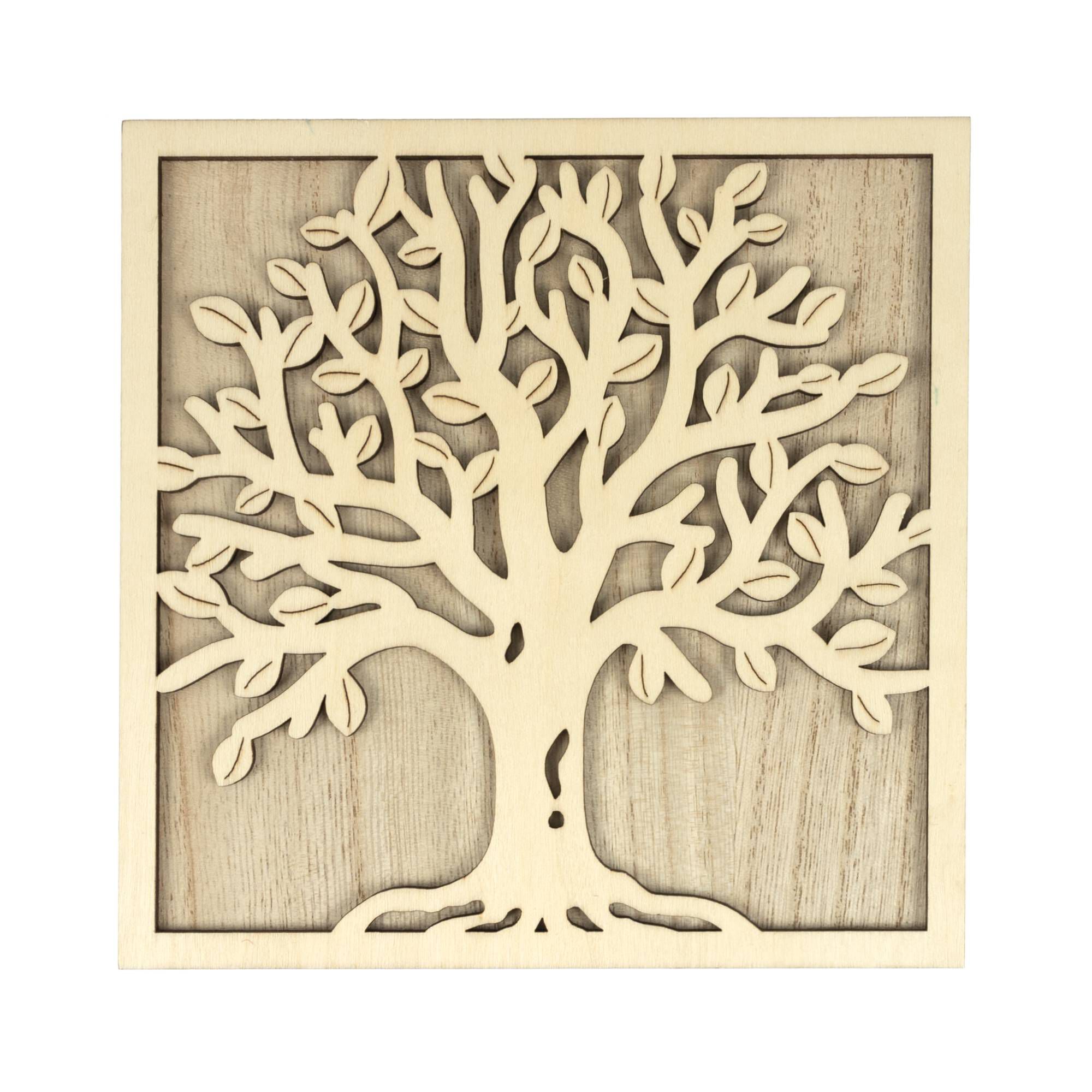 Wooden Tree Storage Box 16cm x 16cm x 16.5cm | Hobbycraft
