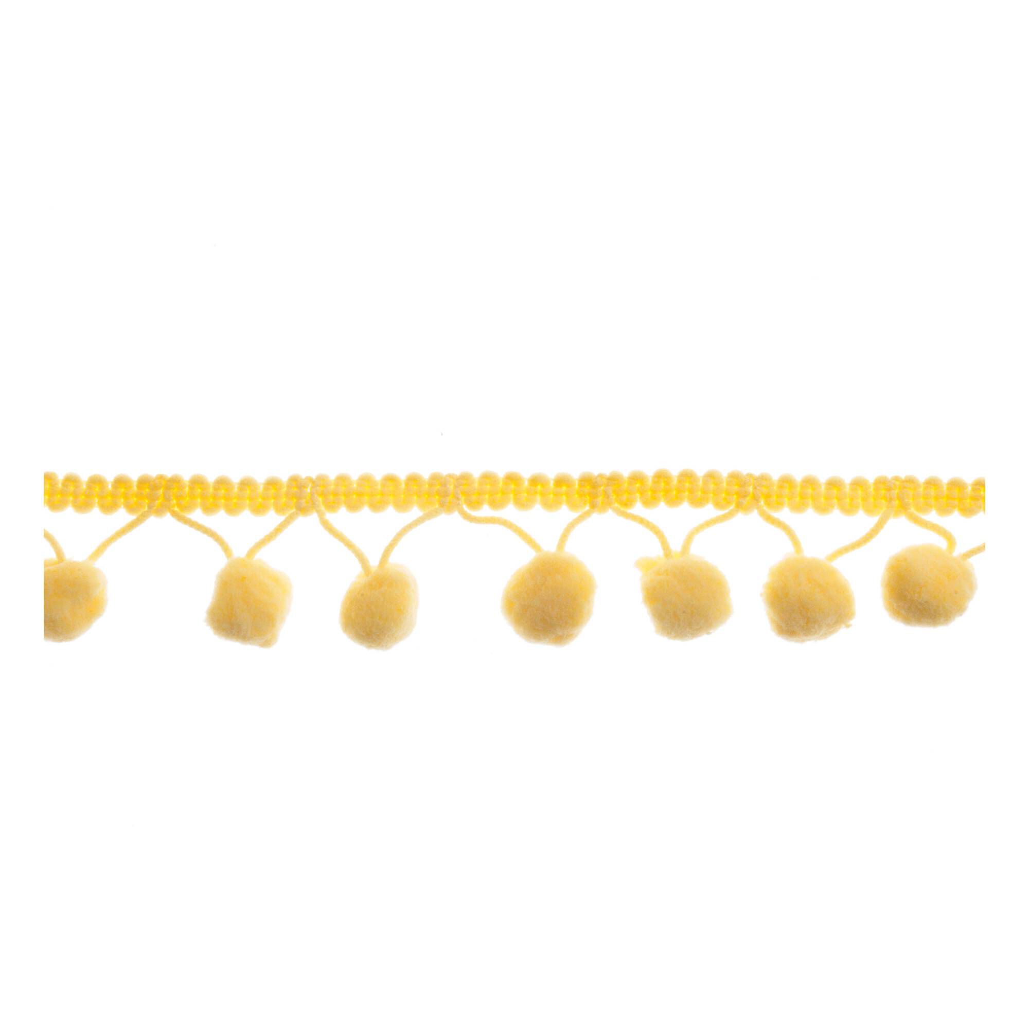 Yellow 20mm Pom Pom Trim by the Metre | Hobbycraft