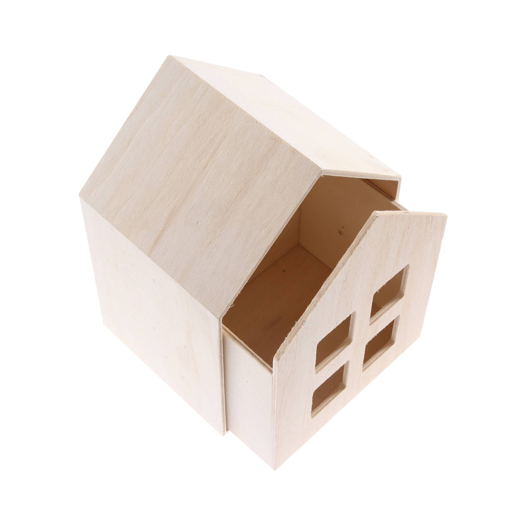 Wooden House with Drawer 20cm | Hobbycraft