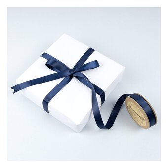 Navy Blue Double-Faced Satin Ribbon 12mm x 5m | Hobbycraft