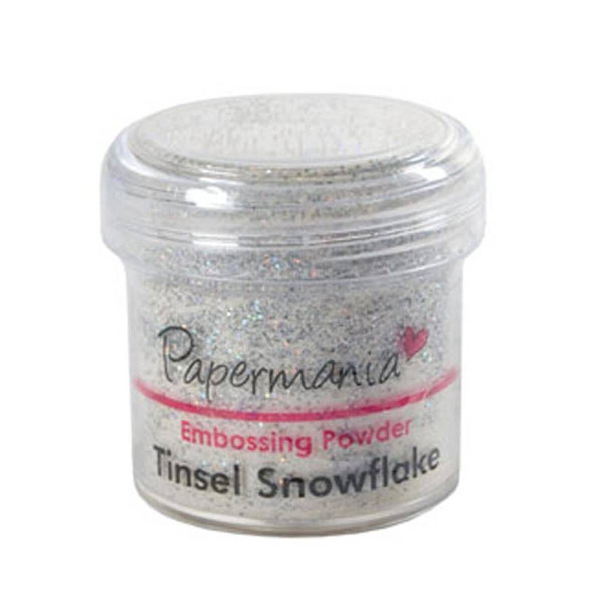 Papermania Tinsel Snowflake Embossing Powder 28g | Hobbycraft