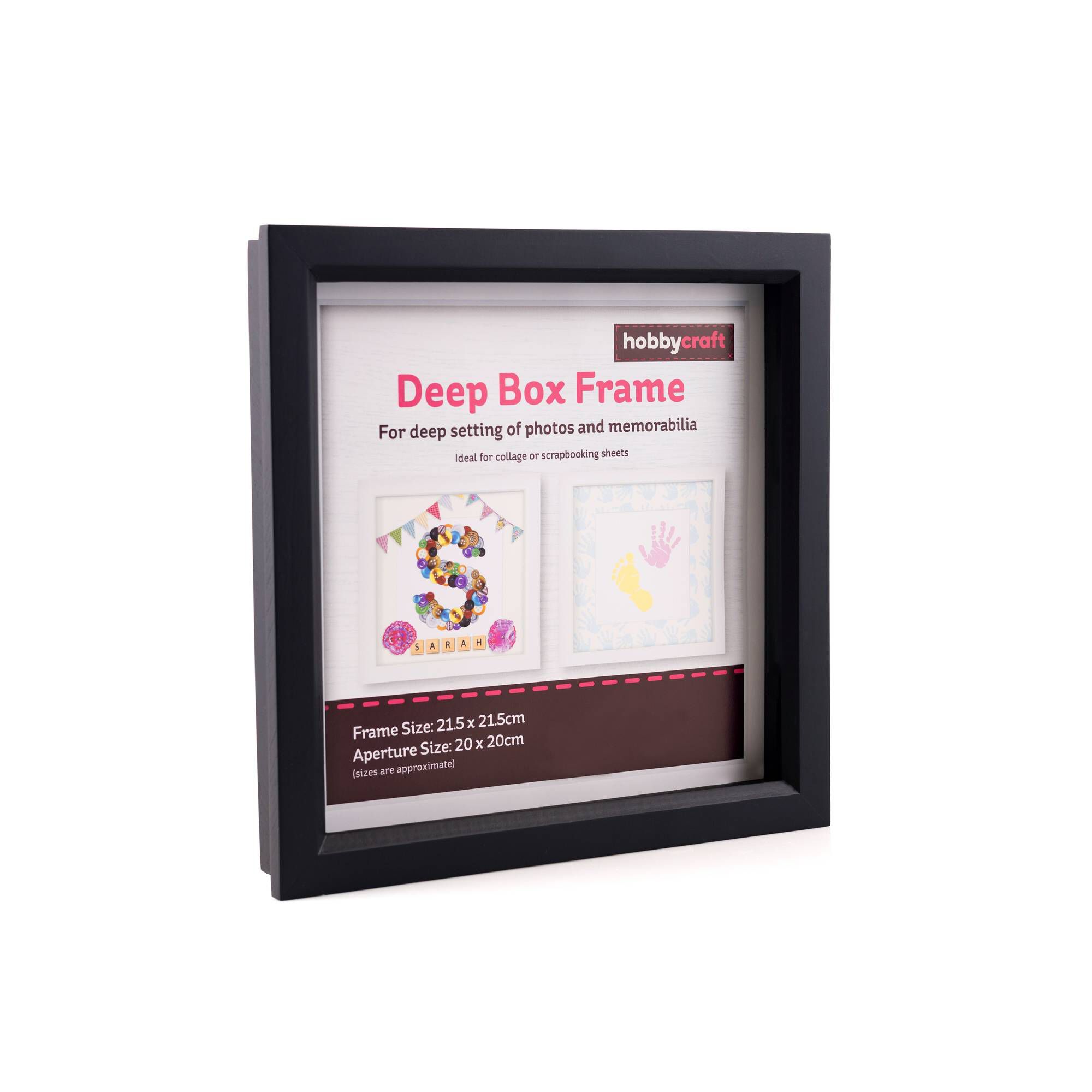 Black Deep Box Frame 20cm x 20cm | Hobbycraft