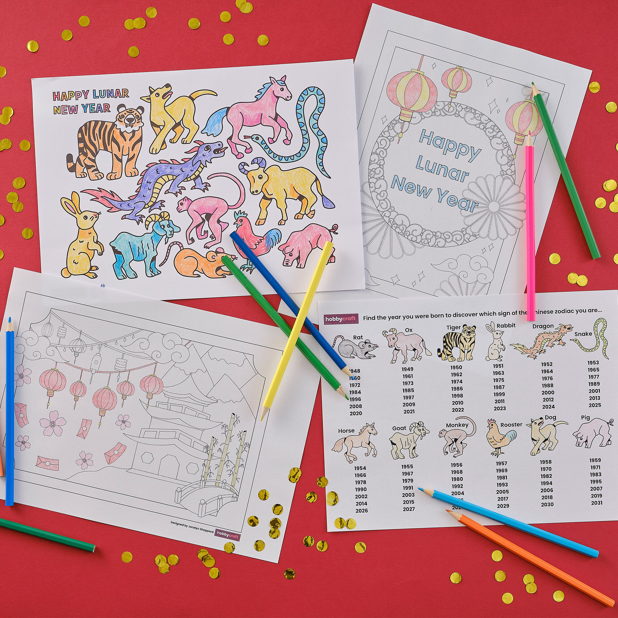5 FREE Lunar New Year Colouring Downloads | Hobbycraft