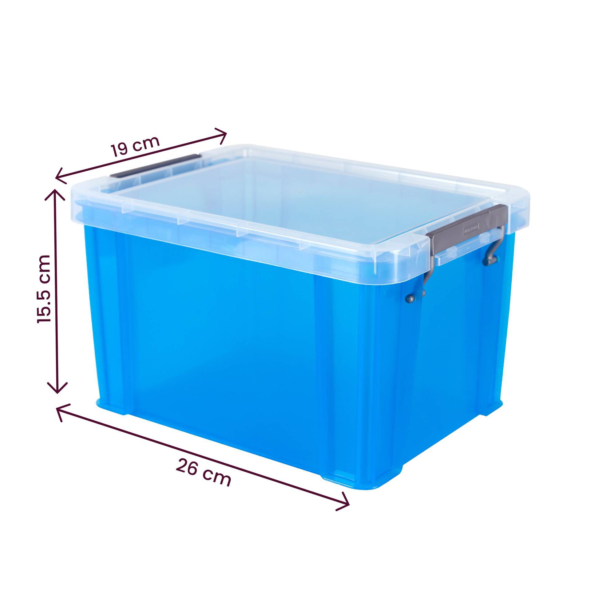 Whitefurze Allstore 5 Litre Transparent Blue Storage Box | Hobbycraft