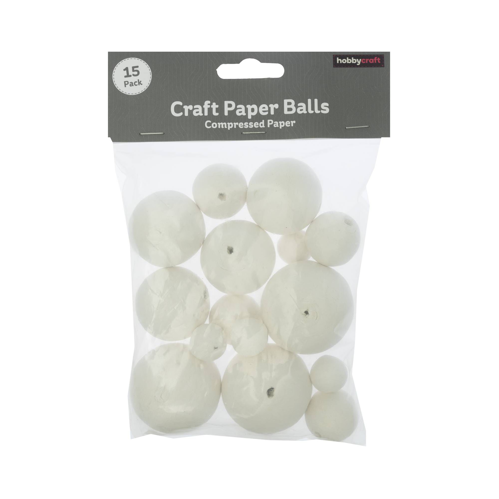 Compressed Paper Balls 15 Pack | Hobbycraft
