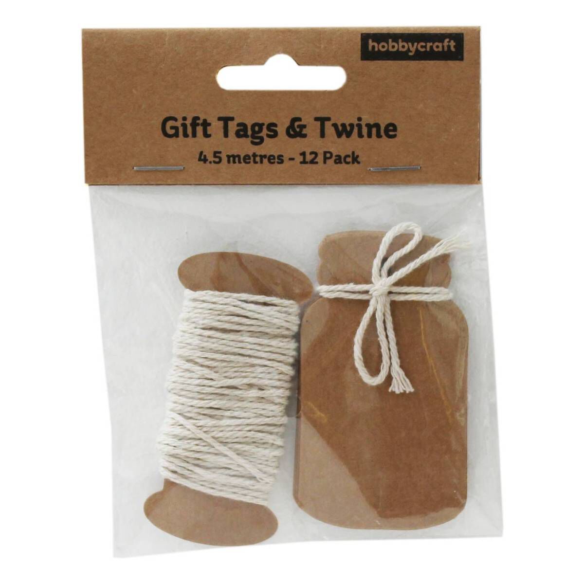 Kraft Brown Jar Shaped Tags 12 Pack | Hobbycraft