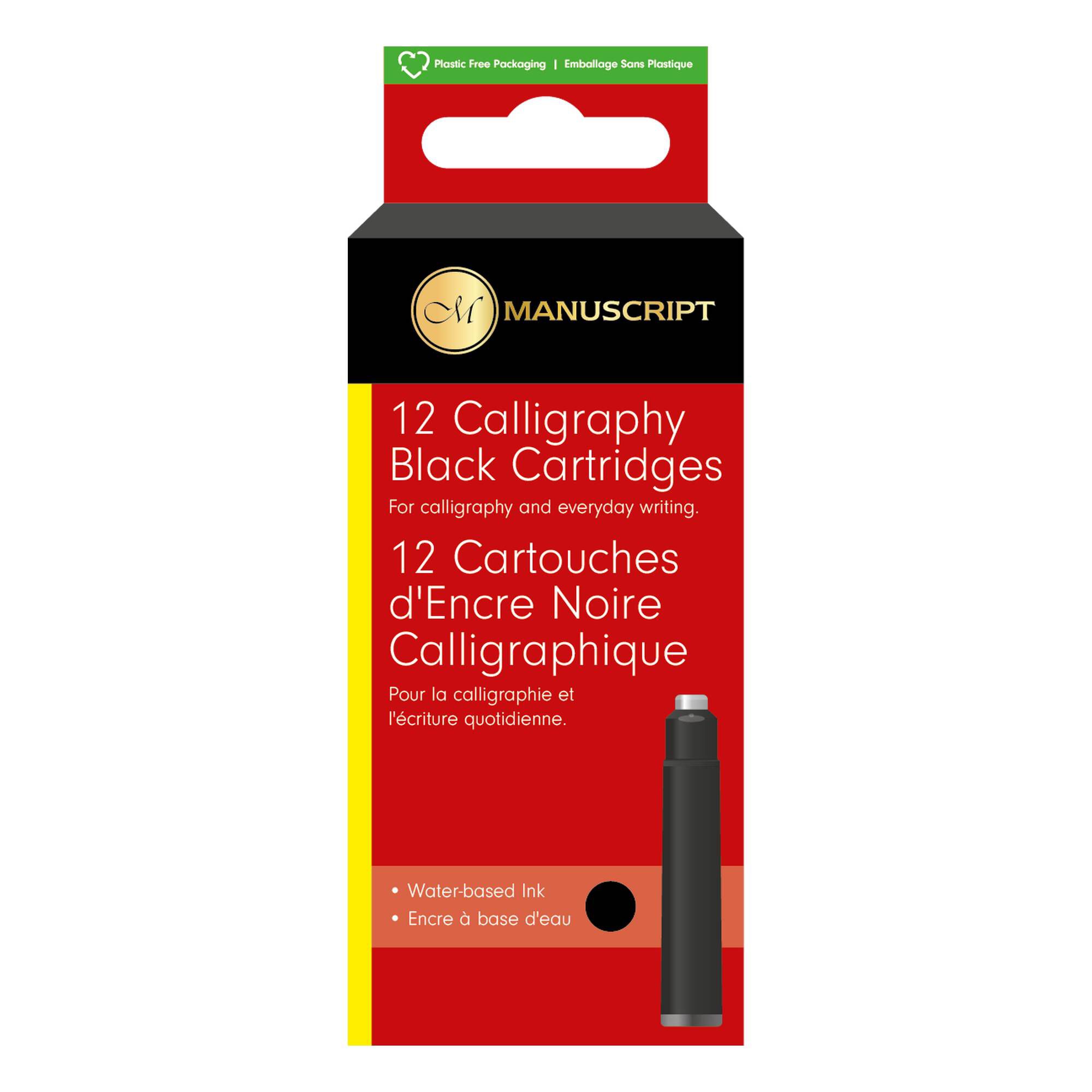 Manuscript Calligraphy Black Ink Cartridges 12 Pack | Hobbycraft