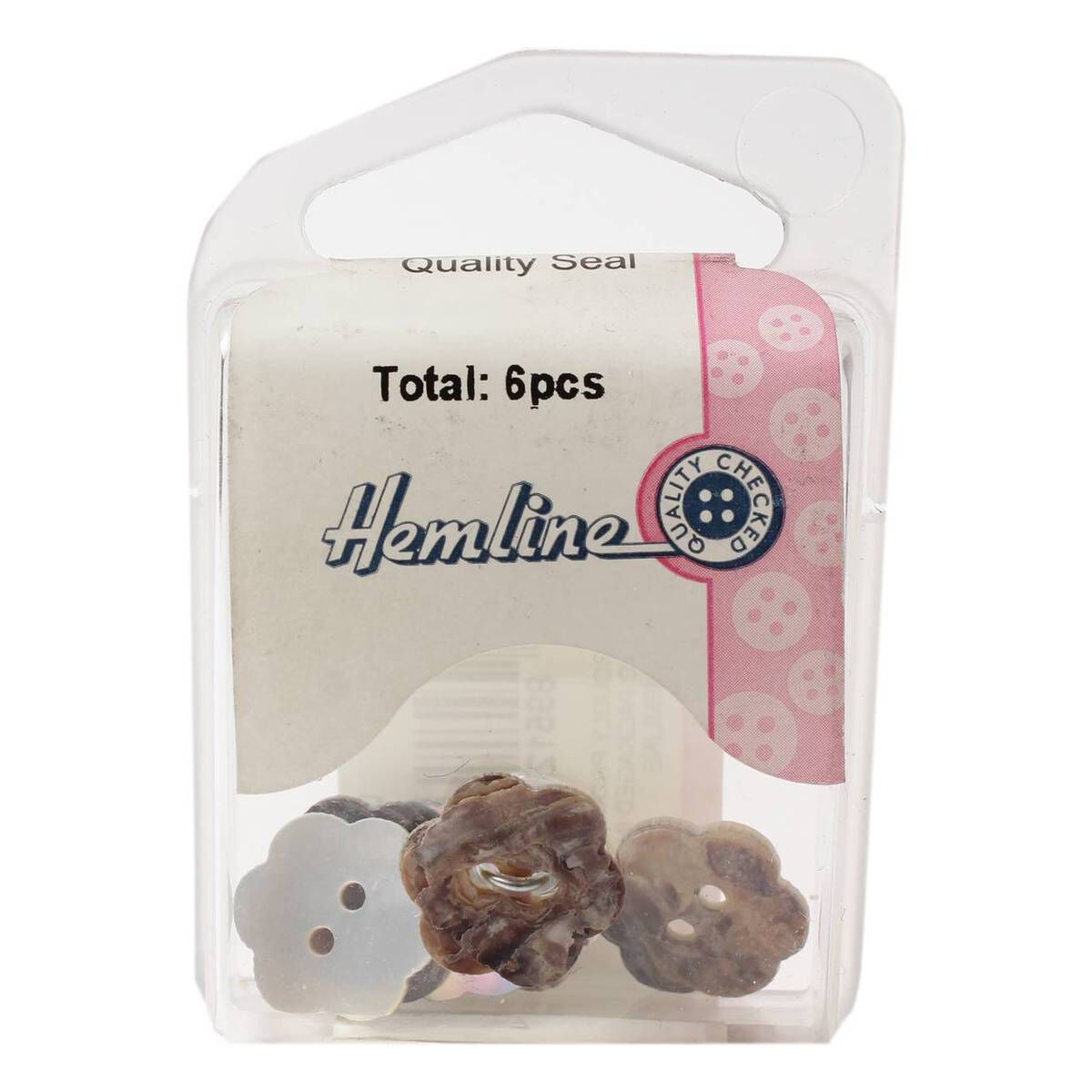 Hemline Assorted Shell Mother of Pearl Button 6 Pack | Hobbycraft