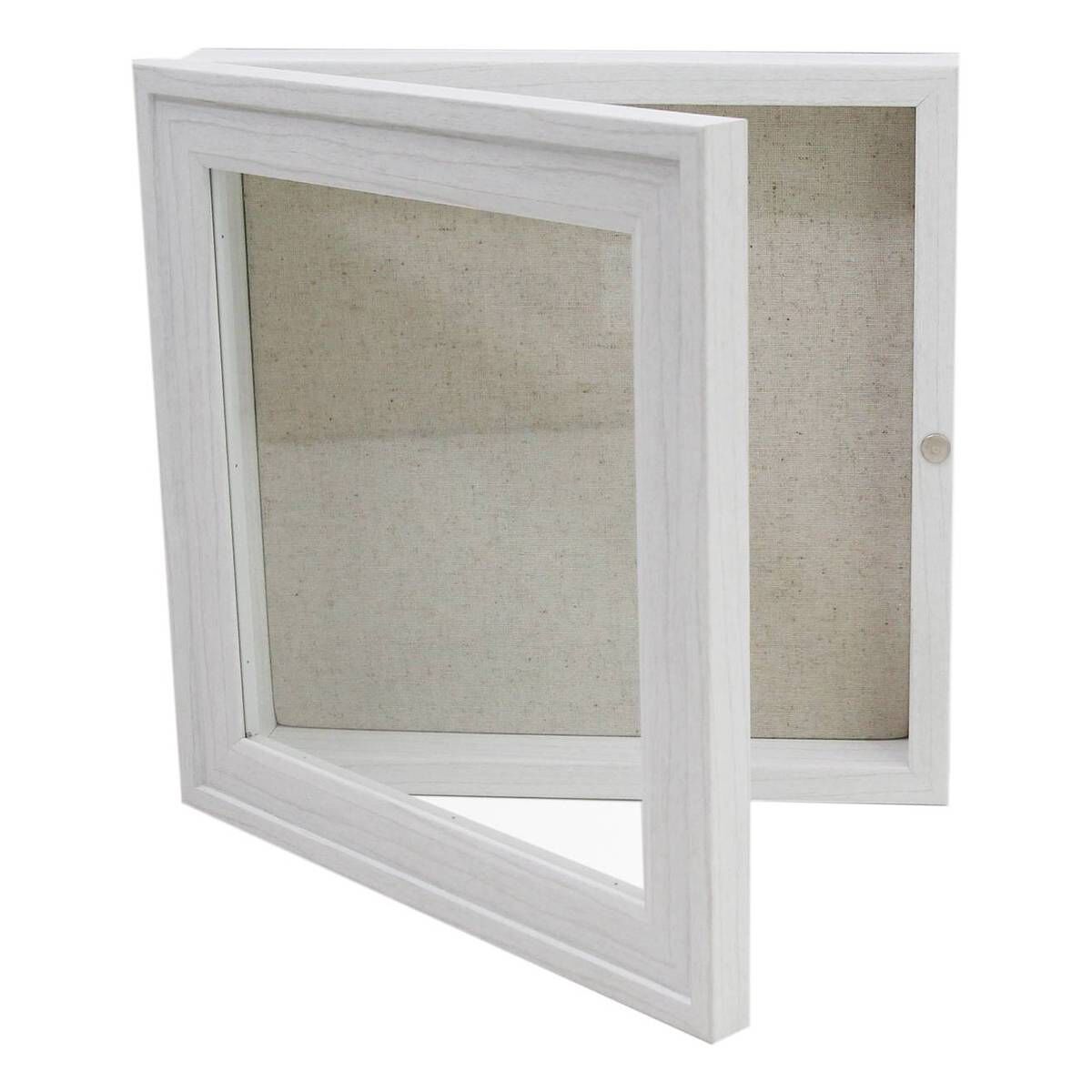 White Wash Magnetic Hinge Box Frame 8 x 8 Inches | Hobbycraft