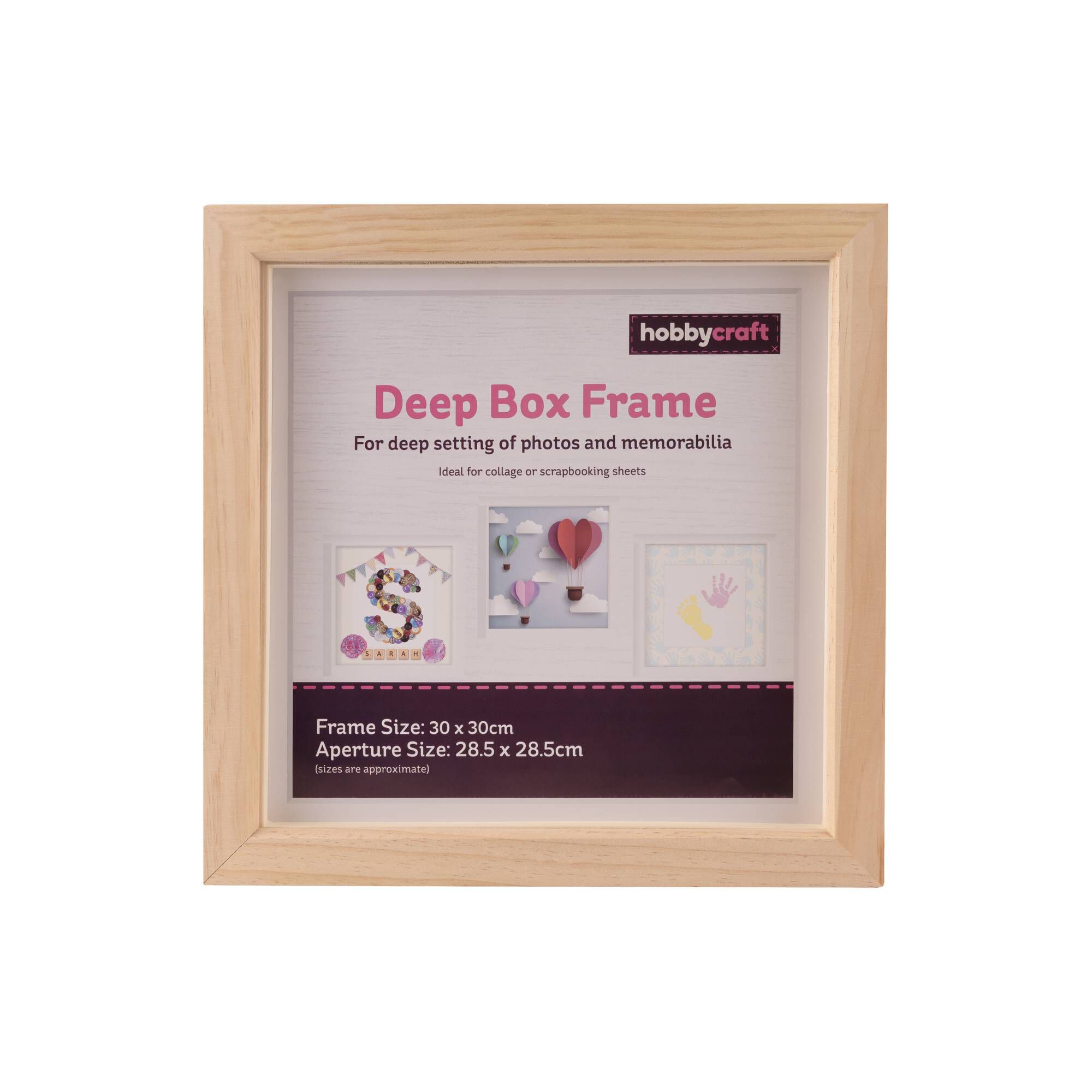 Pine Deep Box Frame 28.5cm x 28.5cm | Hobbycraft